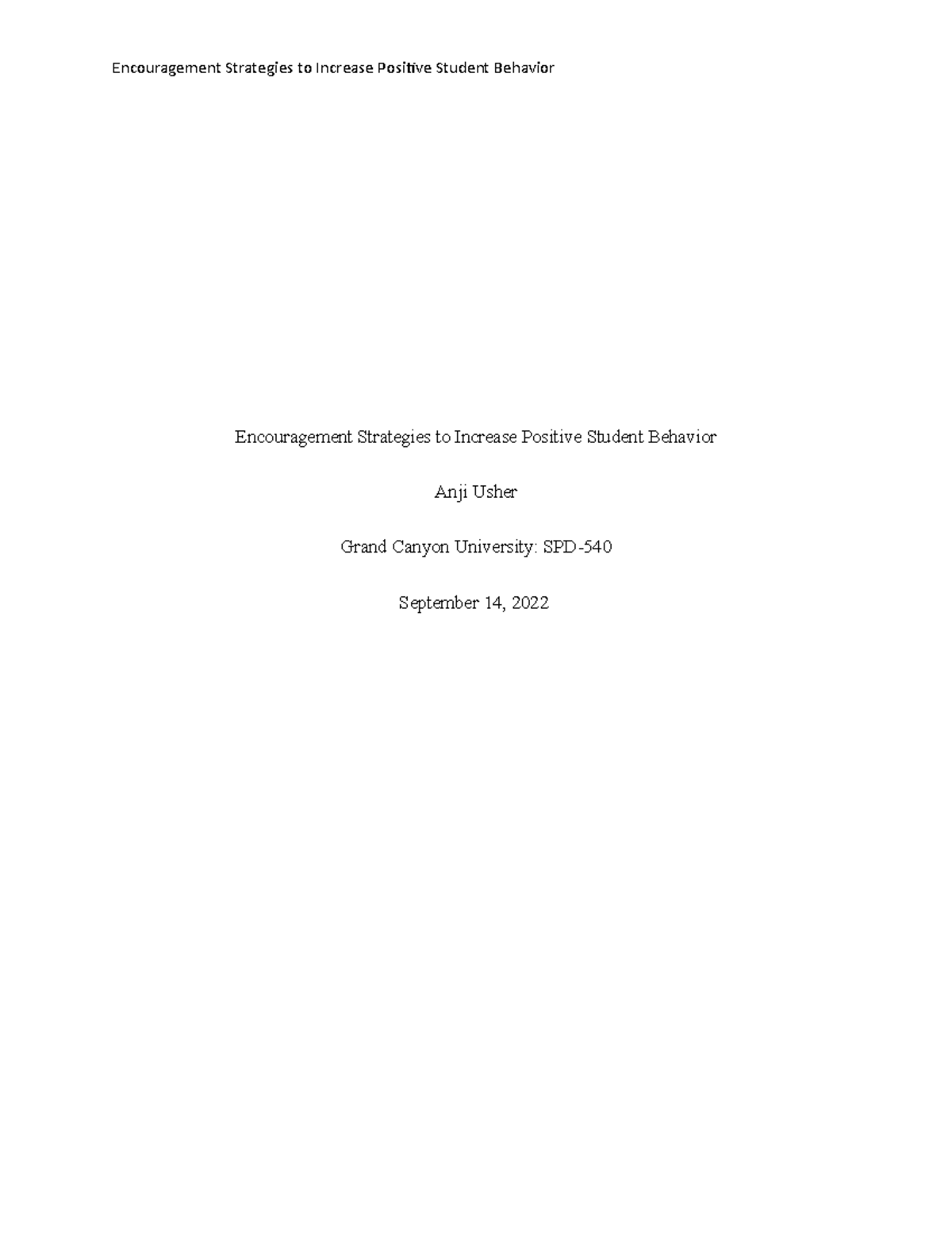 Encouragement Strategies to Increase Positive Student Behavior - The ...