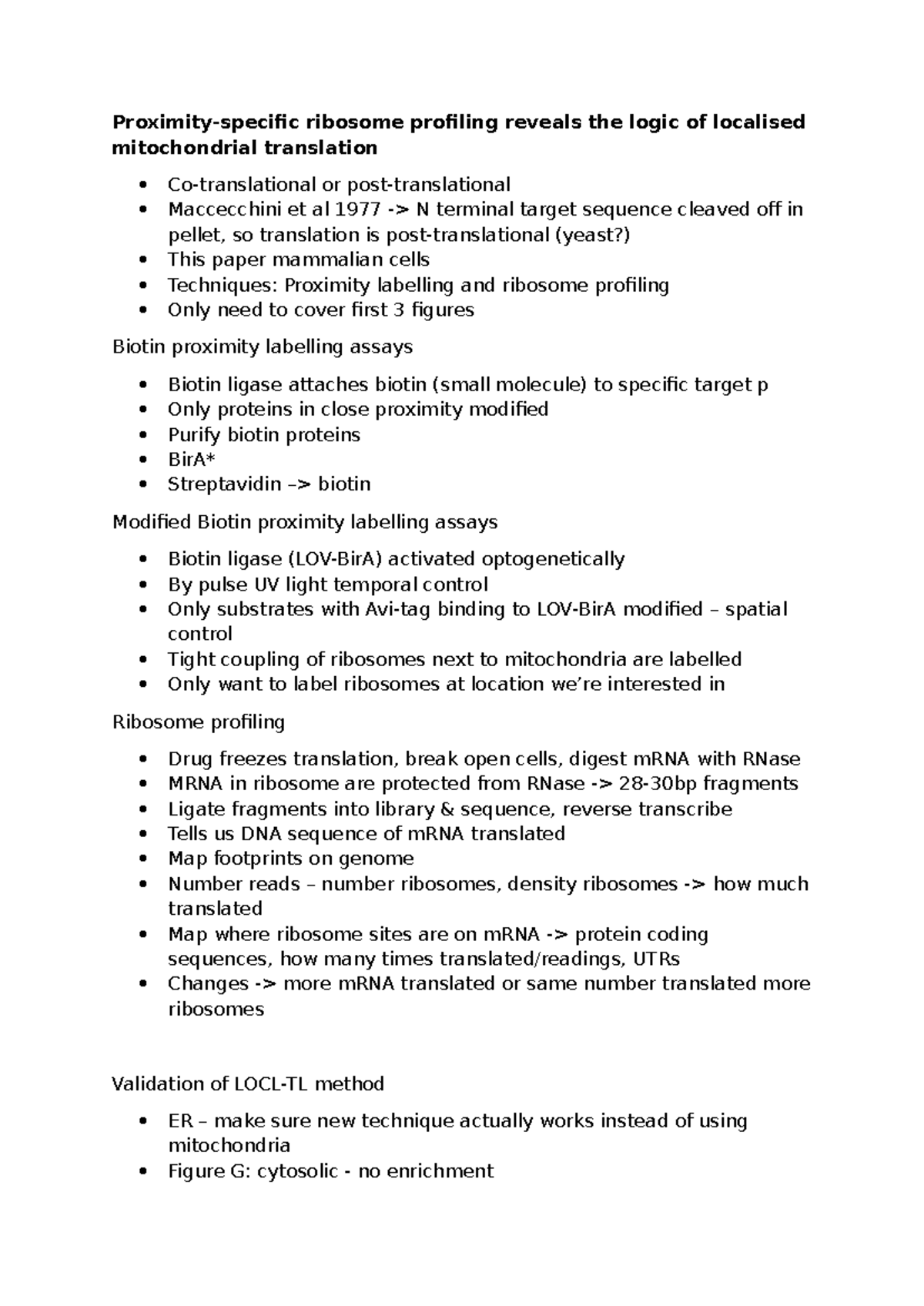 Case Study: Ribosome Profiling & Mitochondrial Translation Insights ...
