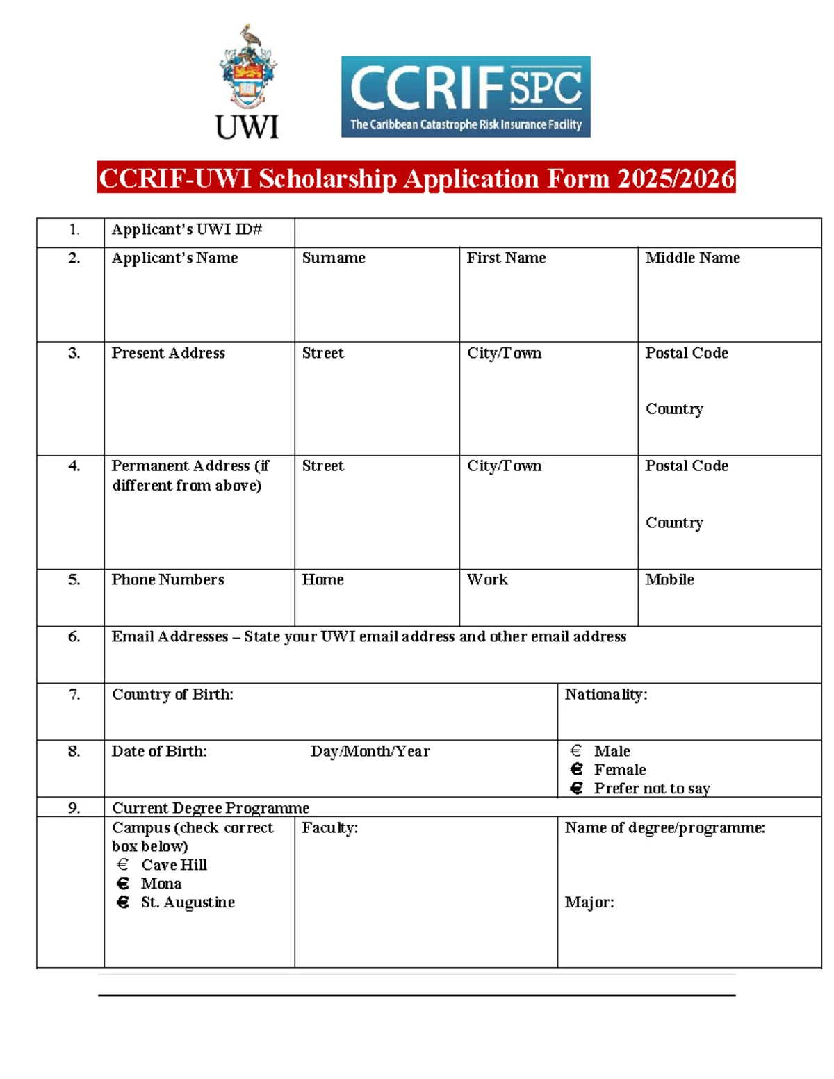 UWI Free Elective Course Listing 2024-2025 - Studocu