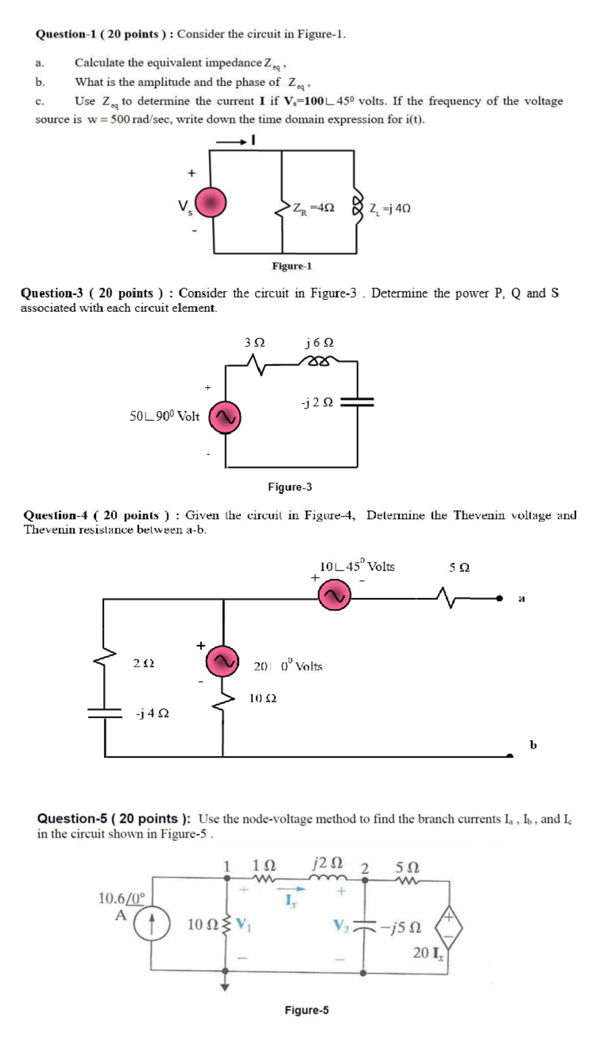 Equivalent Impedance and Thevenin Analysis - EEM202 Exam Notes - Studocu