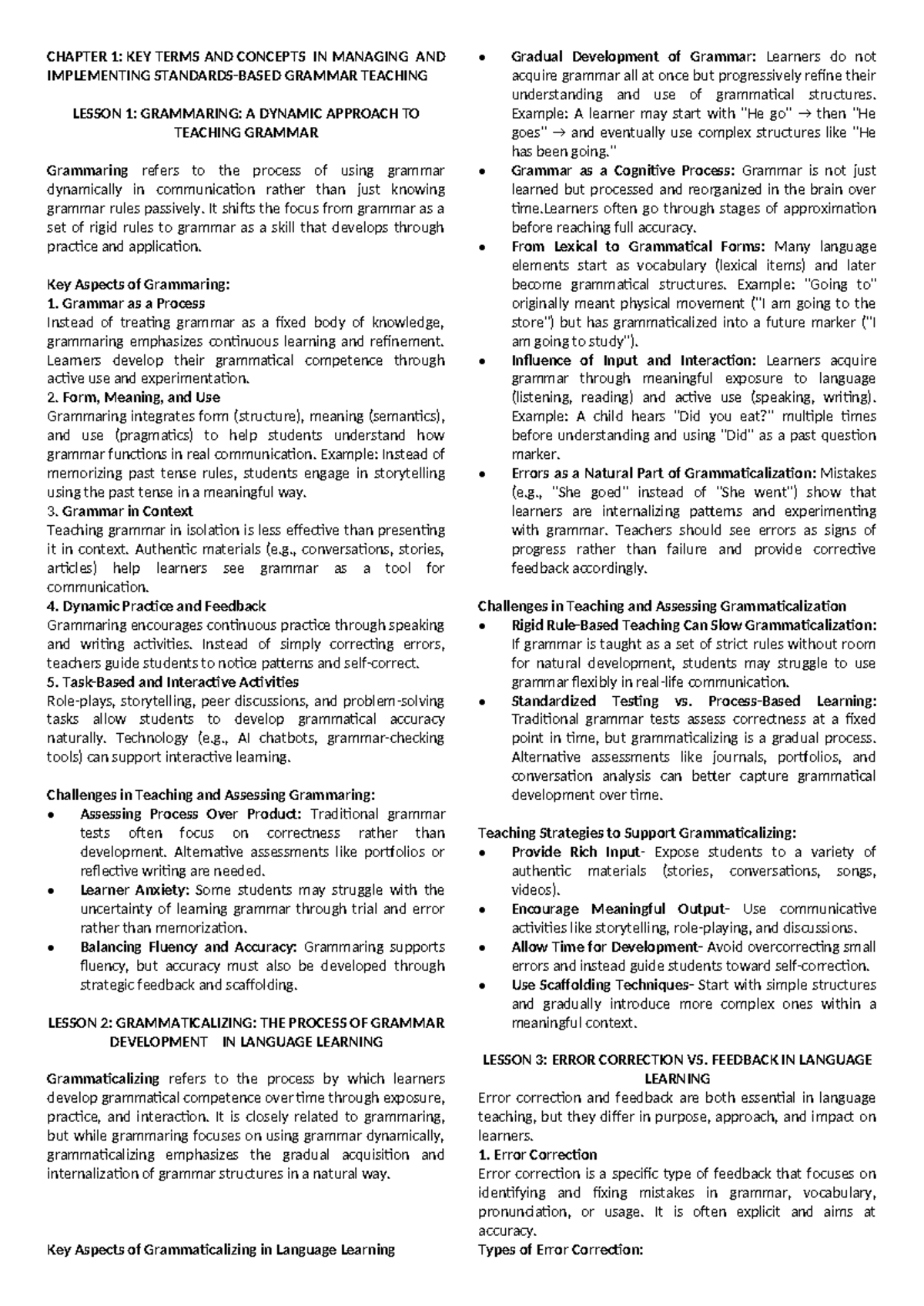 CHAPTER 1: KEY TERMS IN GRAMMAR TEACHING - DYNAMIC APPROACHES ...