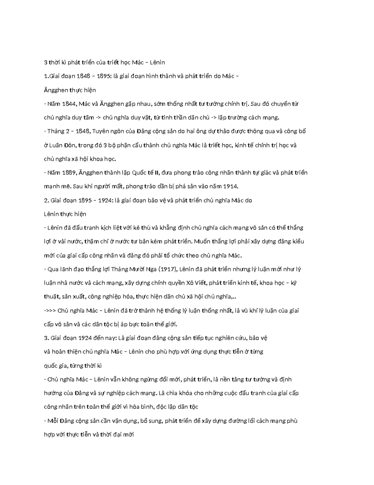 3 Thời Kỳ Phát Triển Của Triết Học Mác Lênin: 1848-1924 và Hiện Nay ...