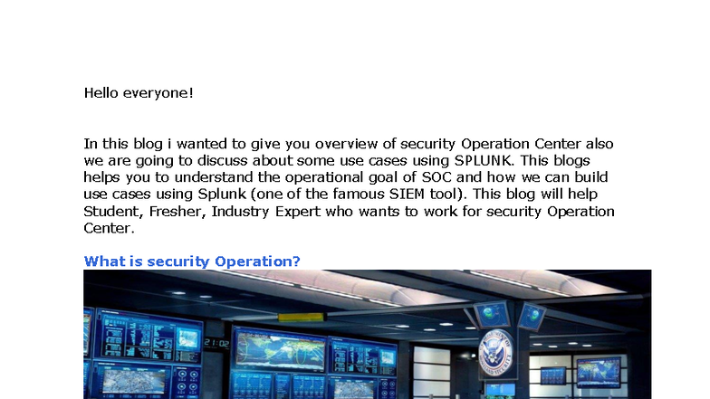 SOC Overview Guide for SOC Analysts: Use Cases with Splunk - Studocu