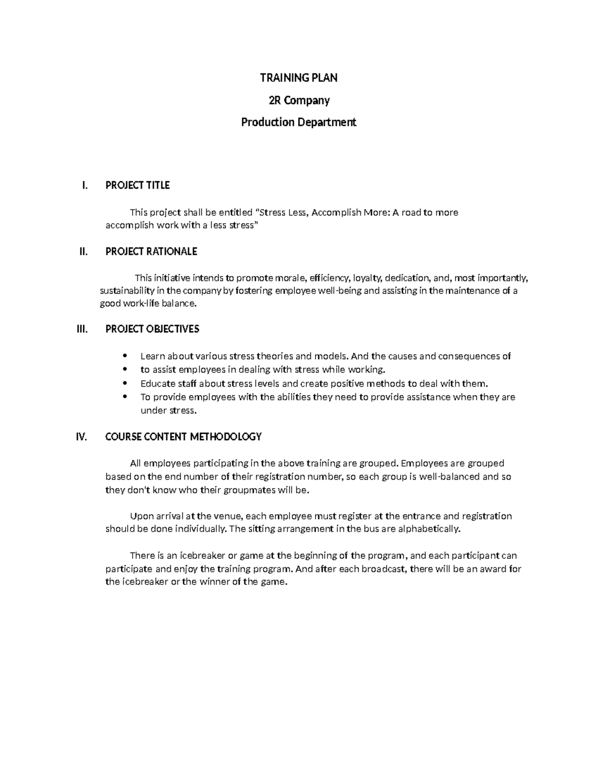 HRM 06TP1 Midterm - TASK PERFORMANCE TRAINING PLAN - TRAINING PLAN 2R ...