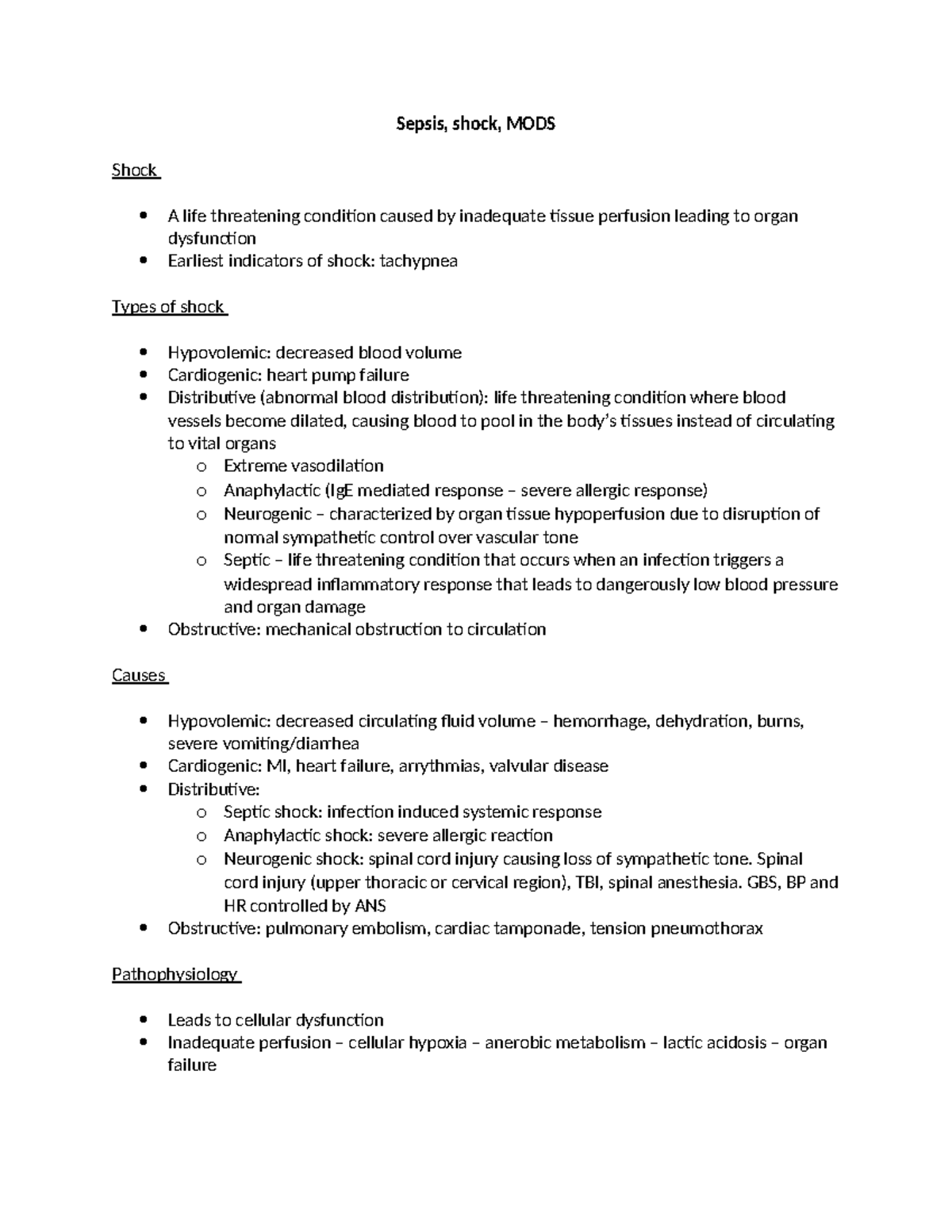 Understanding Sepsis and Shock: Types, Causes, Management Insights ...
