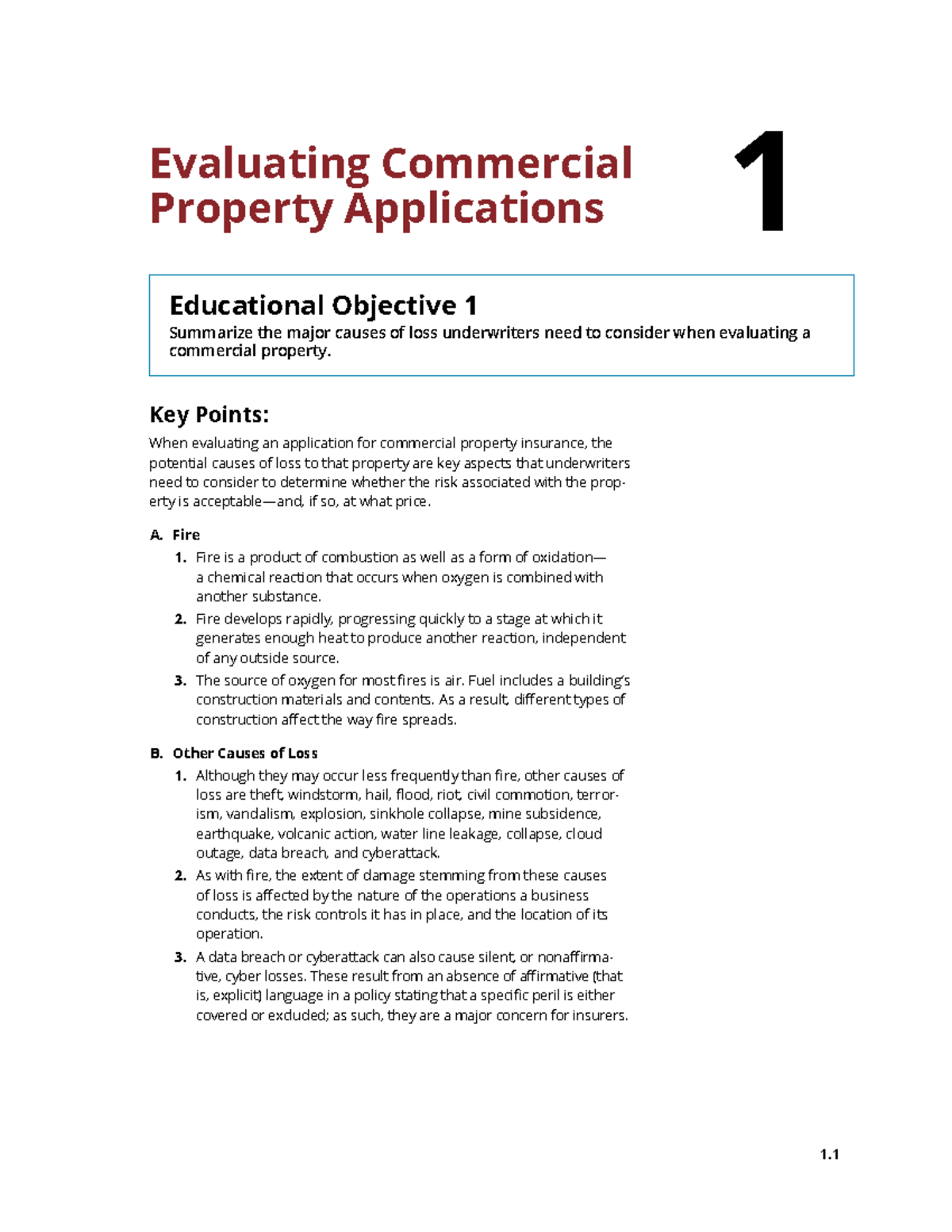 Evaluating Commercial Property Applications - AU 61: Key Underwriting ...