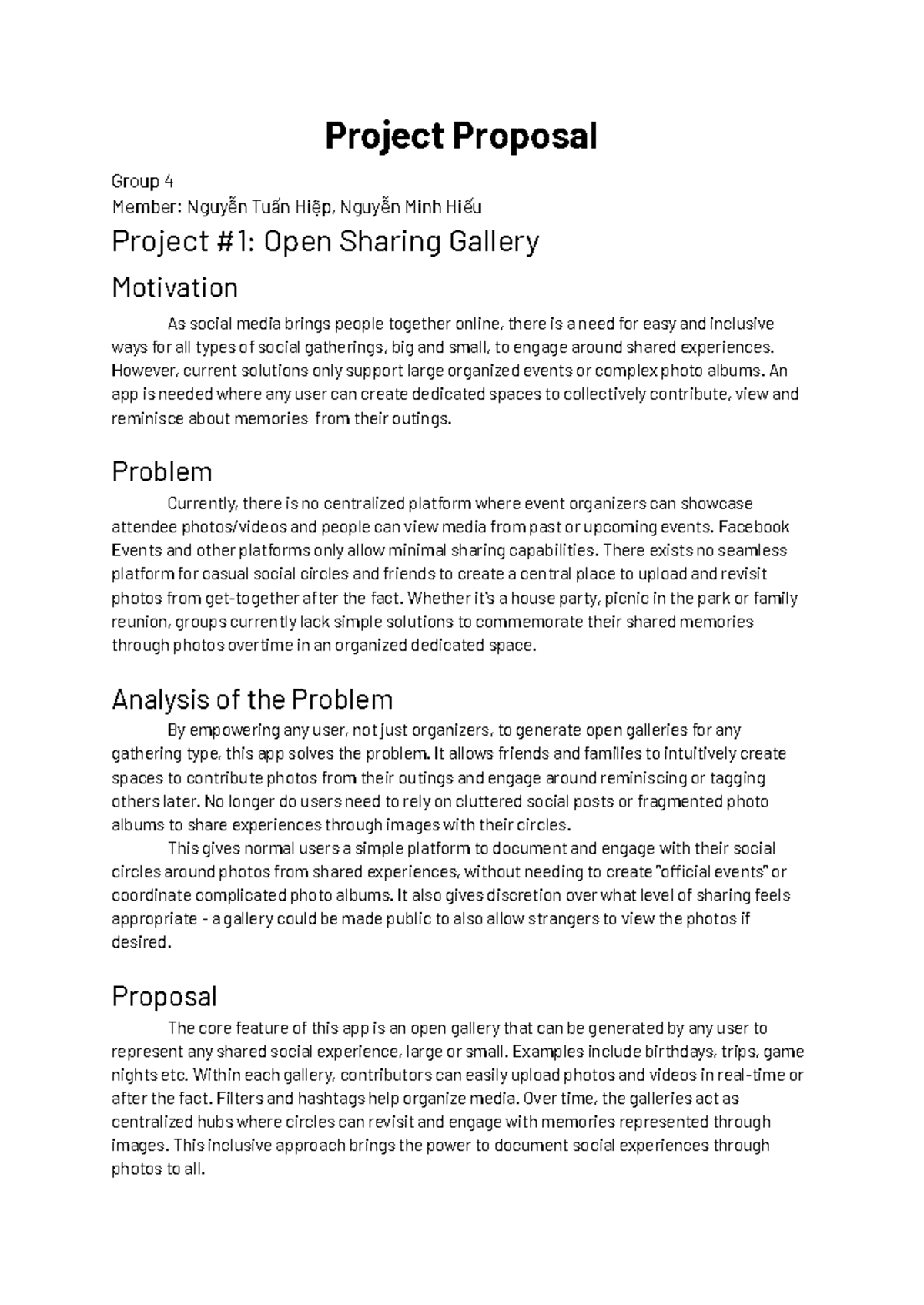 Project Proposal: Open Gallery App for Social Experiences - HCI 1b ...