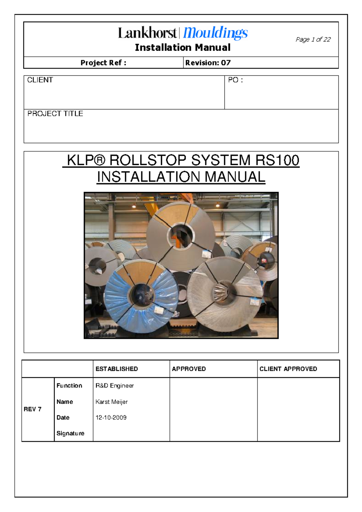 ENG-Installation Manual for RollStop System RS100 Rev 7 - Studocu