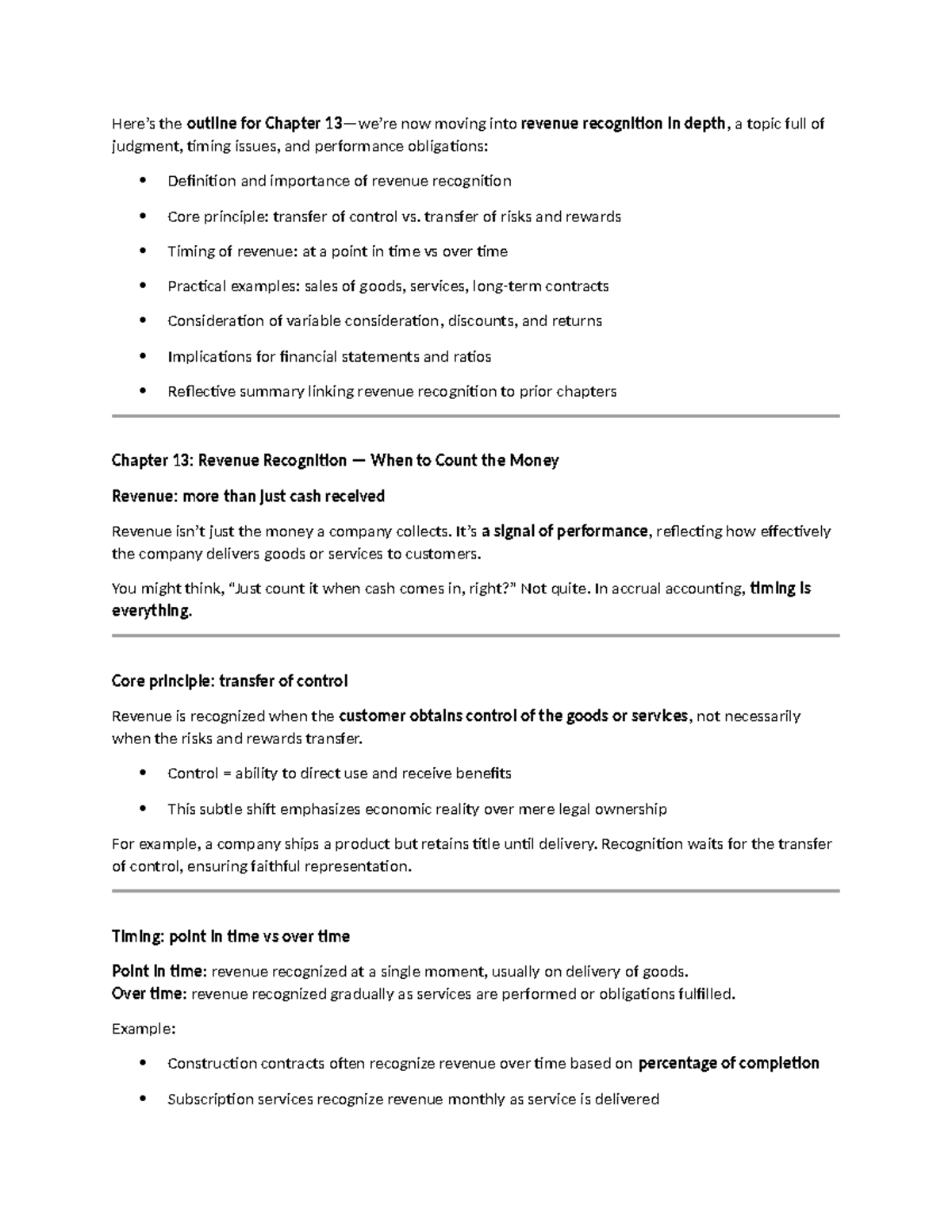 Financial Reporting and Measurement: Chapter 13 - In-Depth Revenue ...