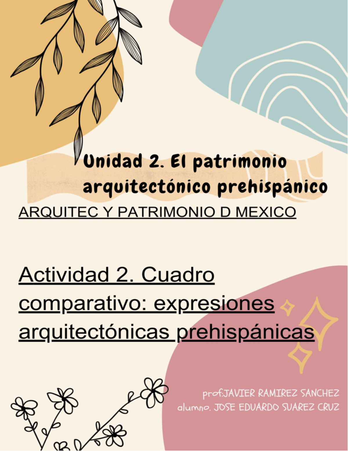 CUADRO COMPARATIVO: ARQUITECTURA PREHISPÁNICA - ACTV2 JESC - Studocu