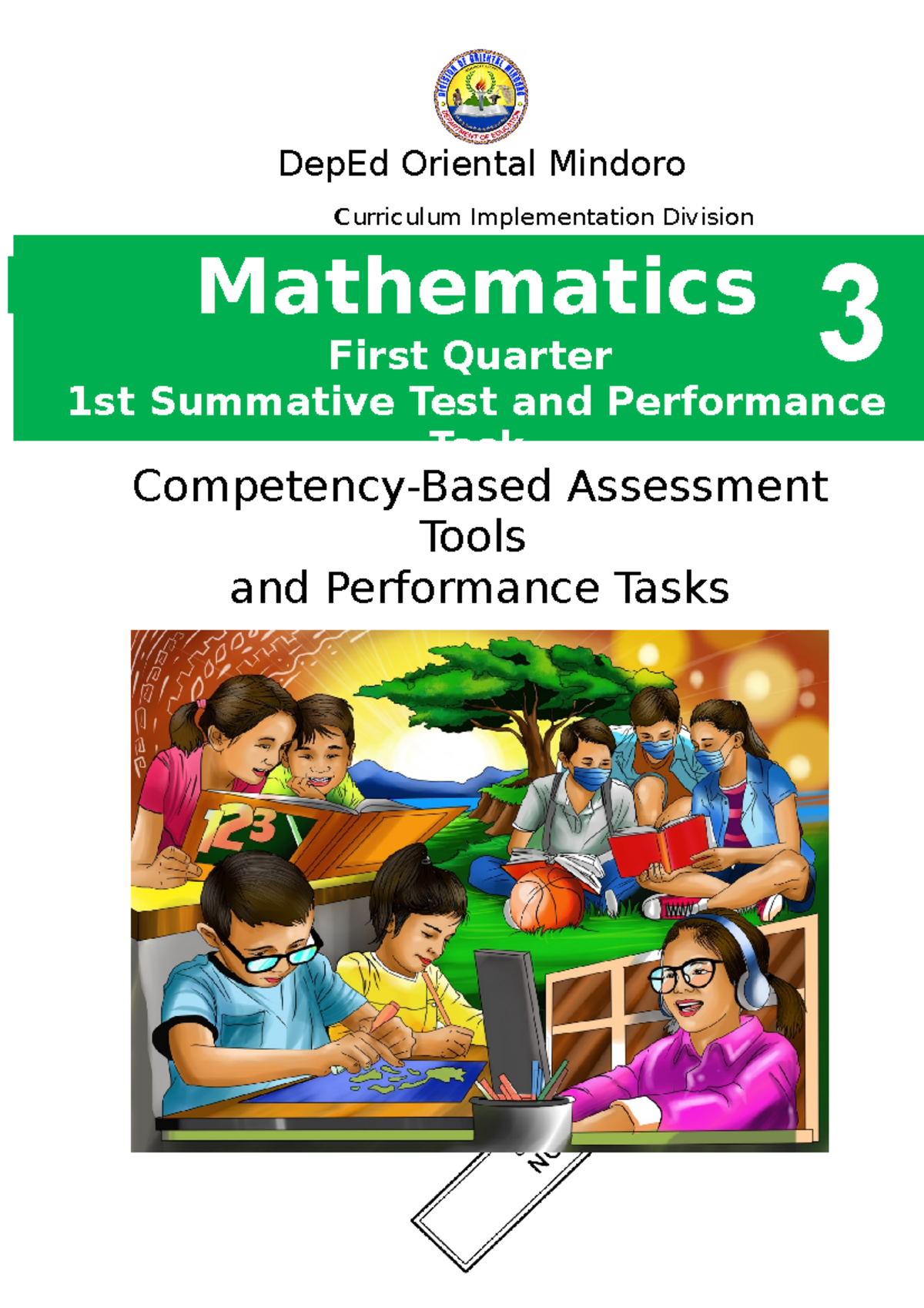CBWT G3 Q1 - Mathematics 3 Summative Test and Performance Tasks - Studocu