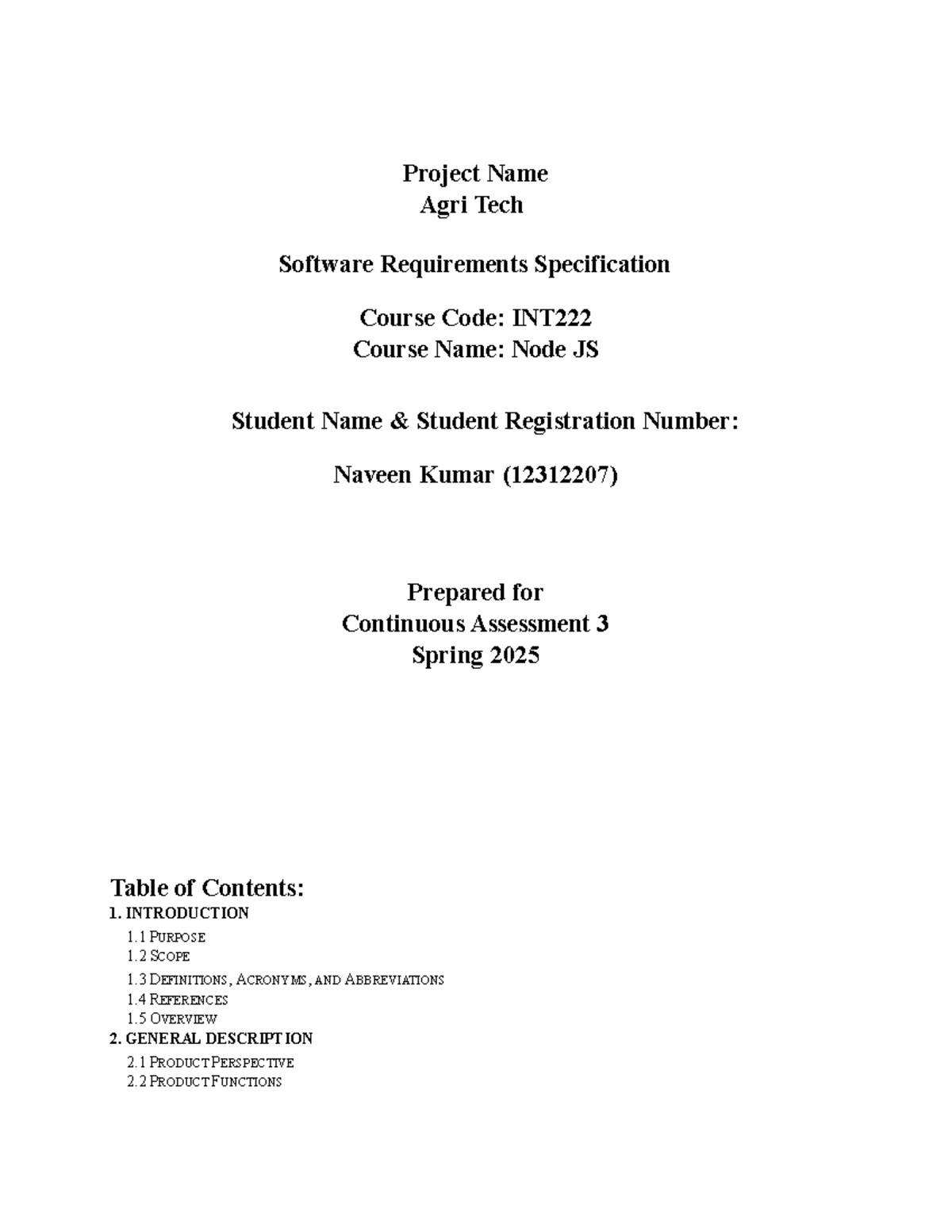 Agri Tech Software Requirements Specification (CSE322) - CA3 Report ...