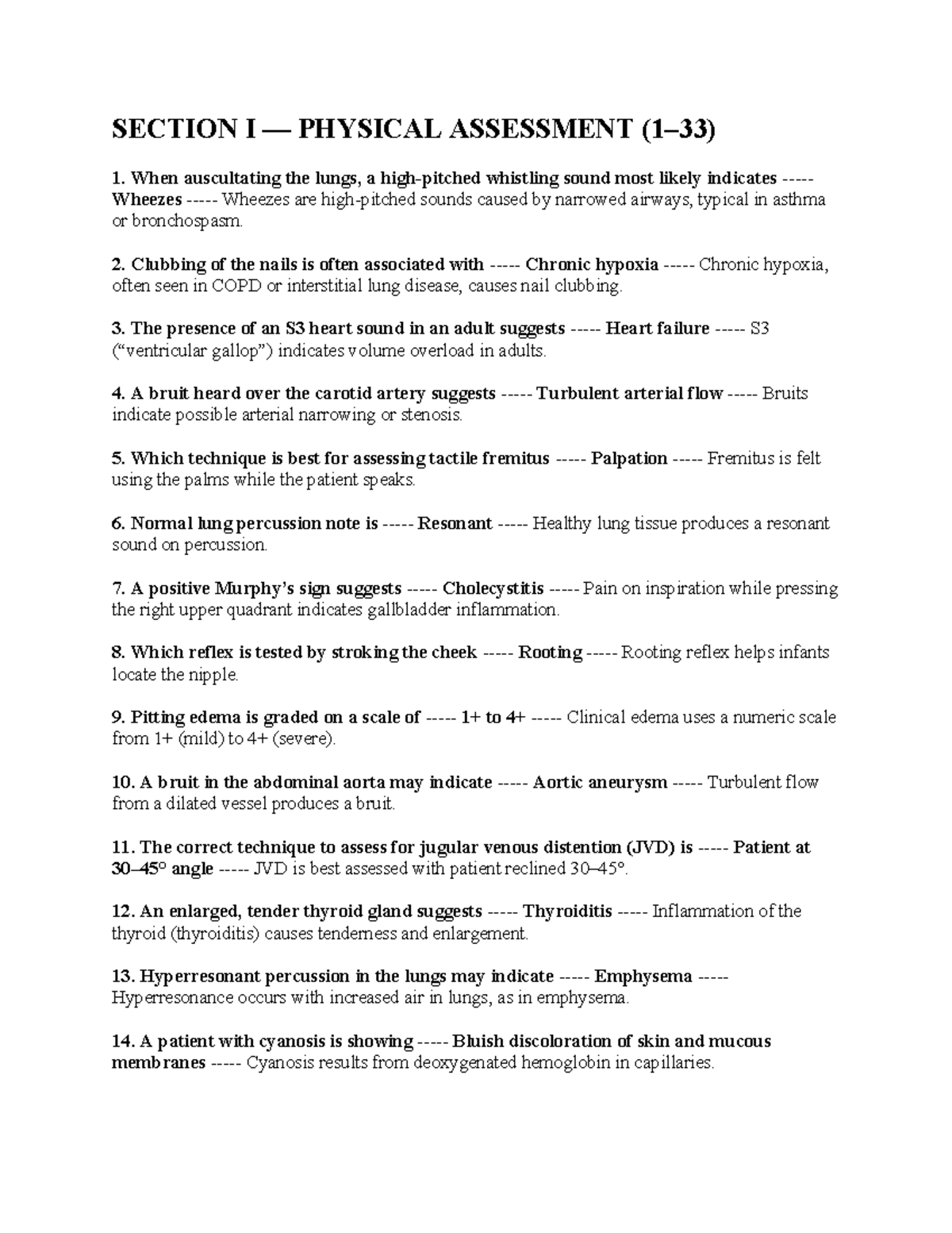 APEA 3P EXAM 2025: Key Concepts in Physical Assessment - Studocu