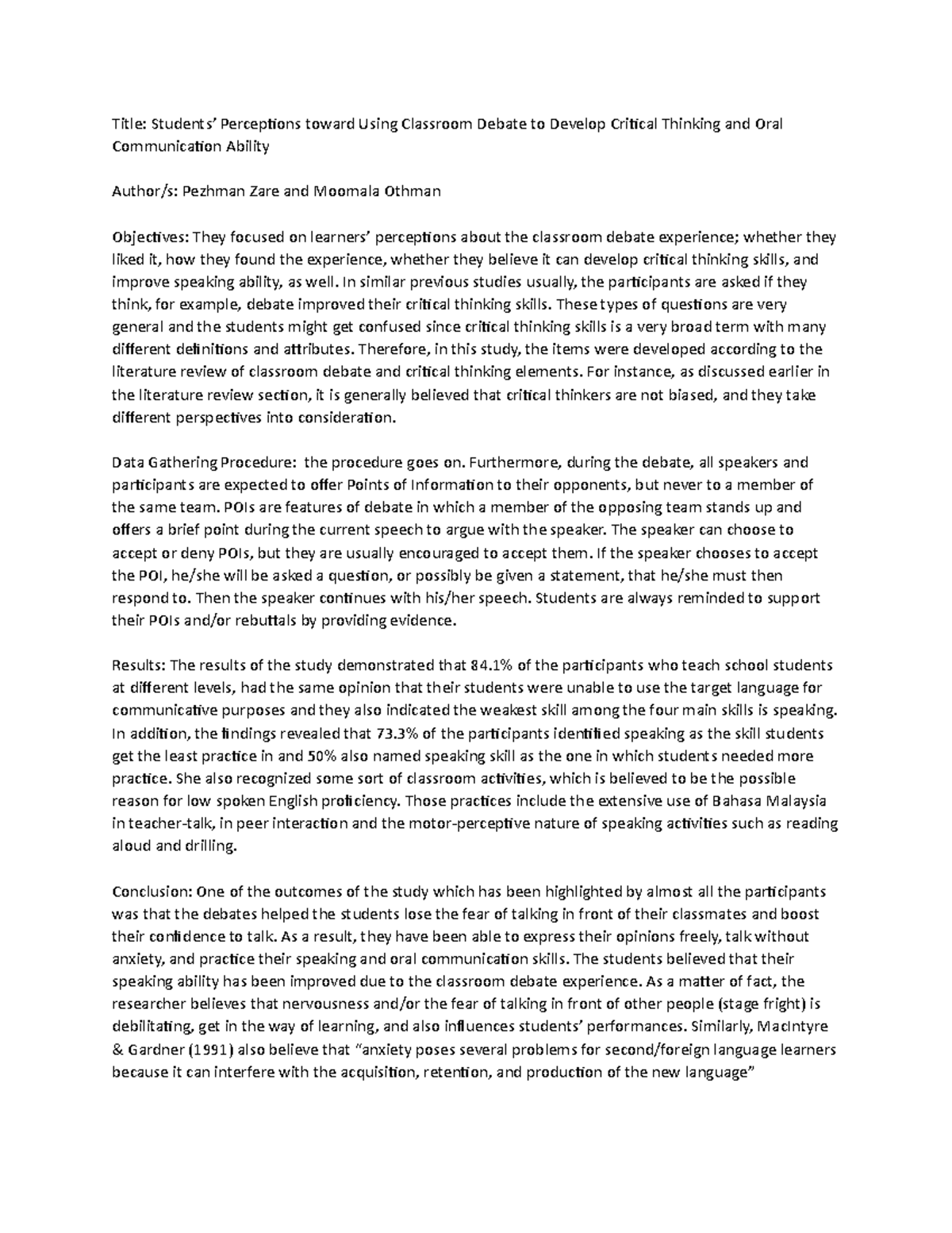 Title - laas - Title: Students’ Perceptions toward Using Classroom ...