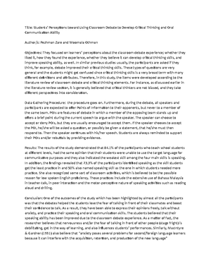 Imrad format - Chapter 2 Organization of a Research Paper: The IMRAD ...