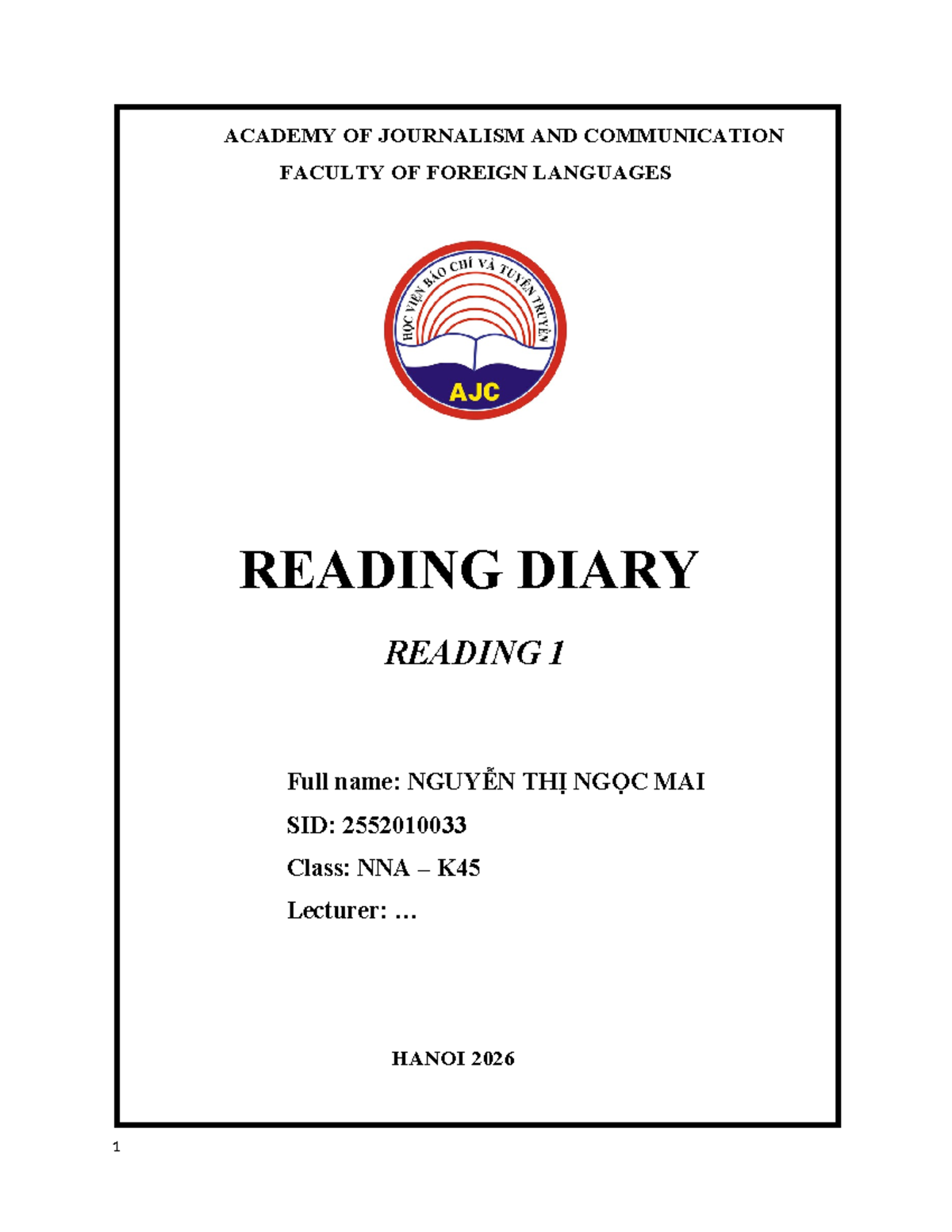 Reading Diary: Insights on Wildlife, Travel, and Health (NNA K45) - Studocu