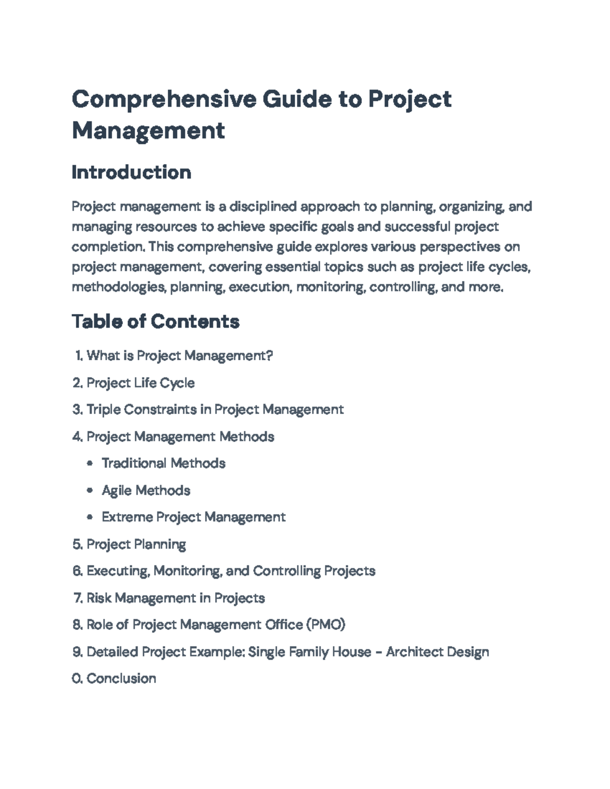 Comprehensive Guide to Project Management (Course Code: PM101 ...