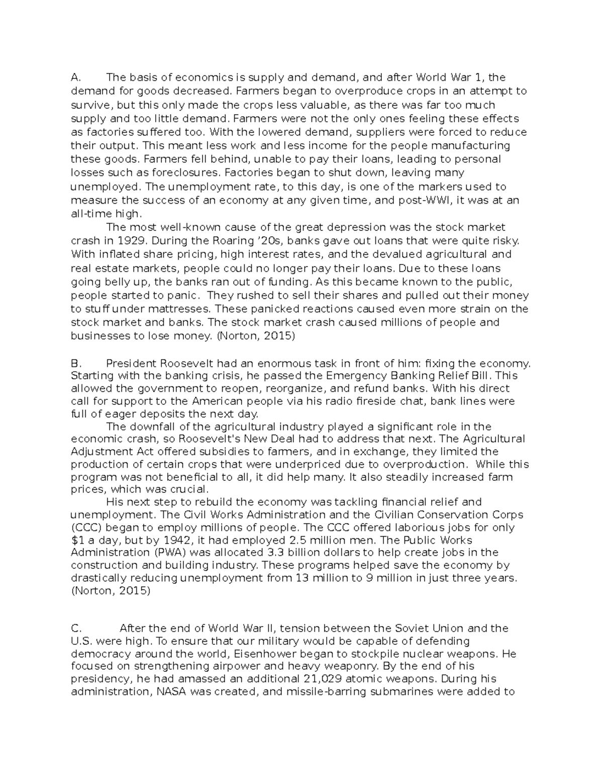 C121 task 4 - c121 task 4 passed - A. The basis of economics is supply ...