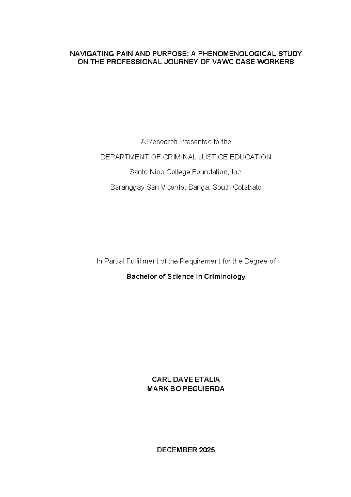 Navigating VAWC Case Work: Insights and Coping Strategies for ...