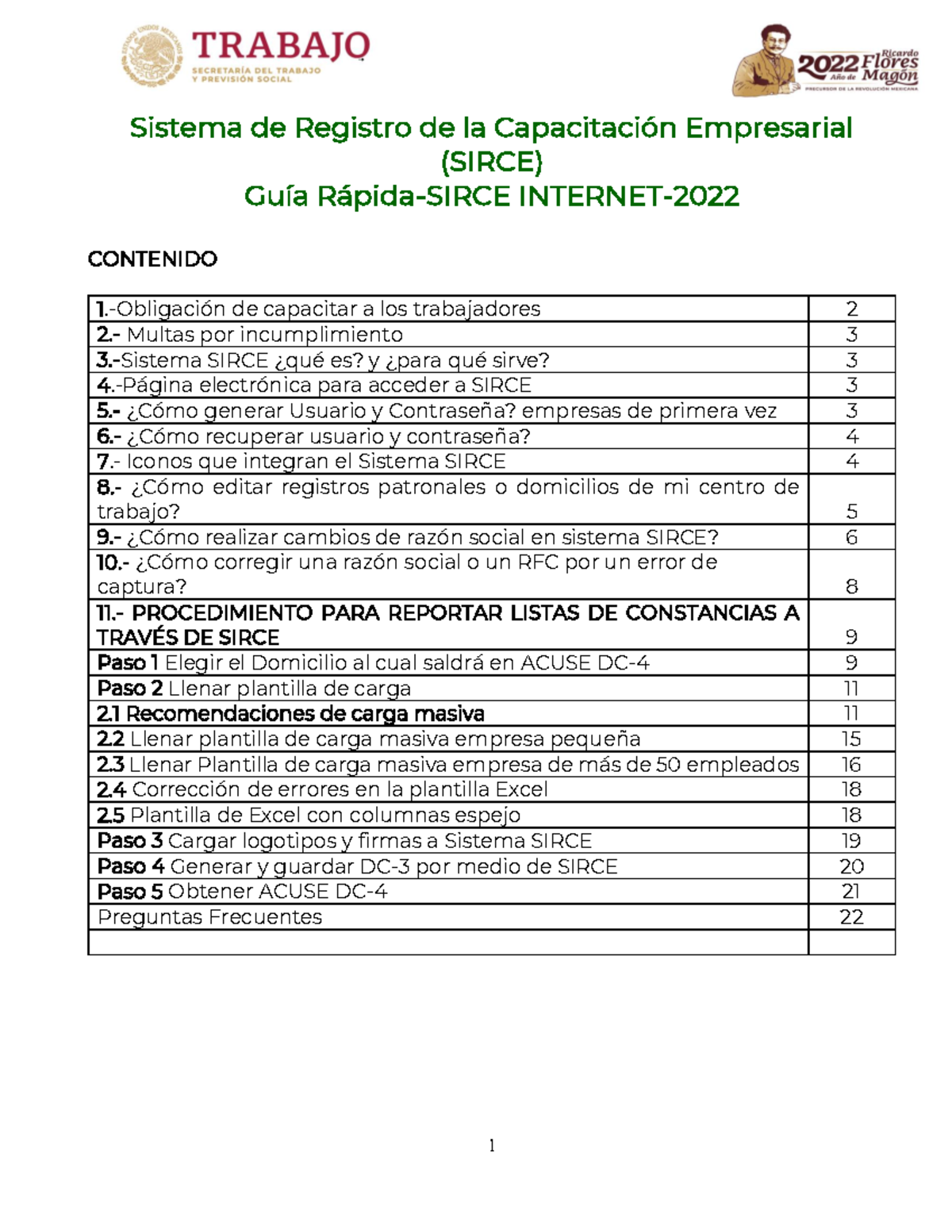 Guía Rápida de Capacitación en SIRCE para Trabajadores DC3 - Studocu