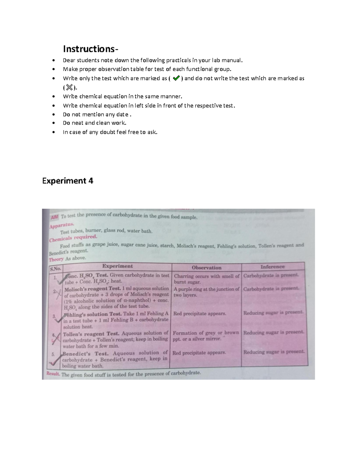 Practical work part 3 - Instructions- • Dear students note down the ...