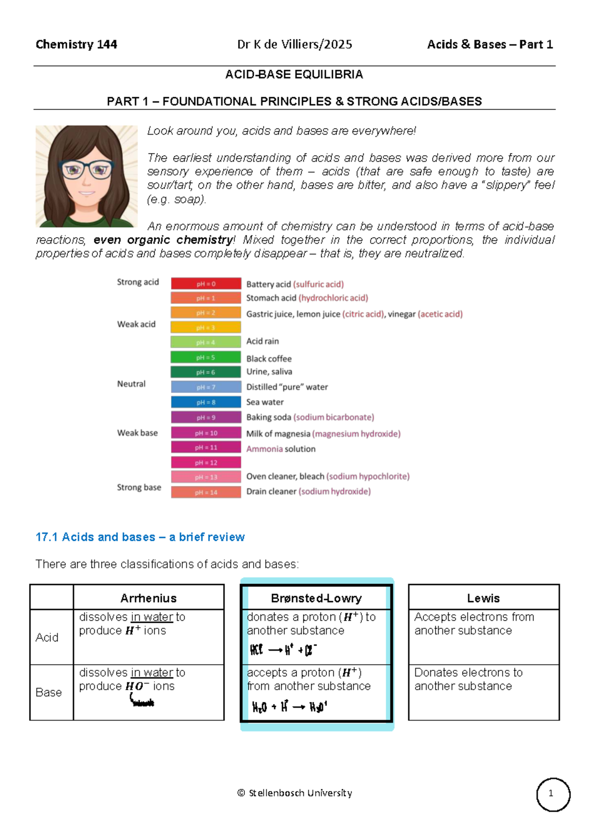 Chemistry 144: Acids and Bases - Equilibria & Foundational Principles ...