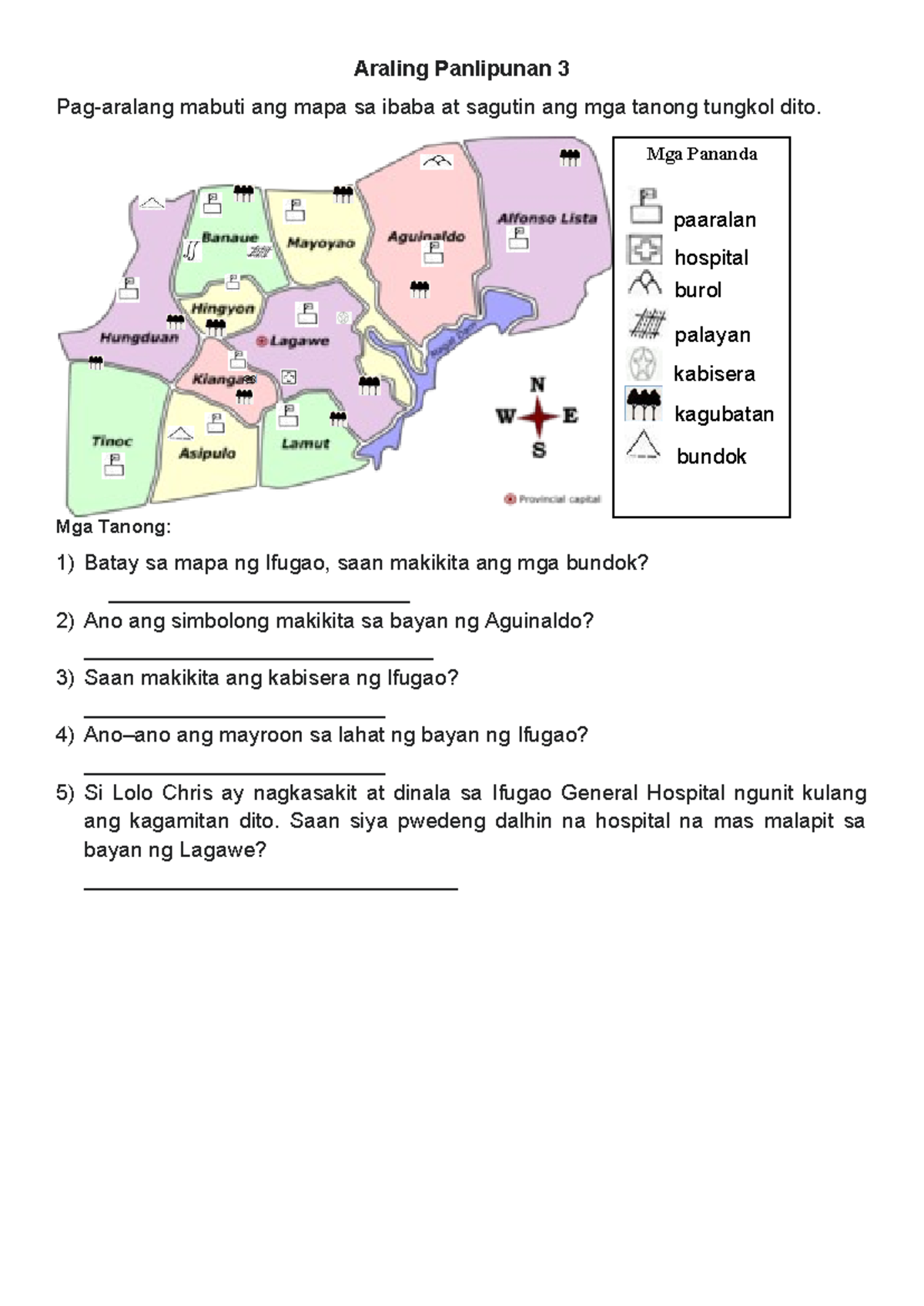 Module Activity sheets for Oct 31 nad Nov3 - Araling Panlipunan 3 Pag ...