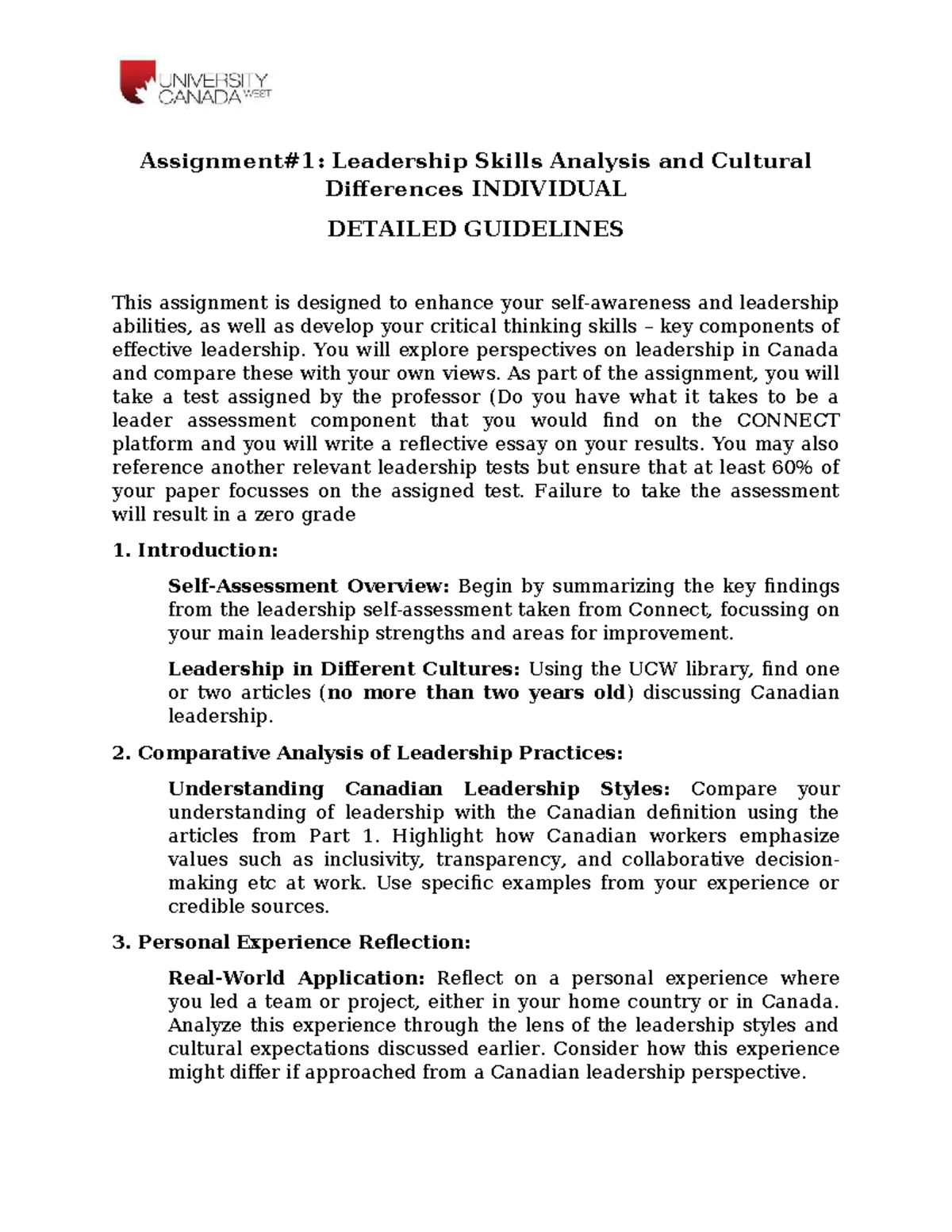 Leadership Skills Analysis & Cultural Differences: Individual ...