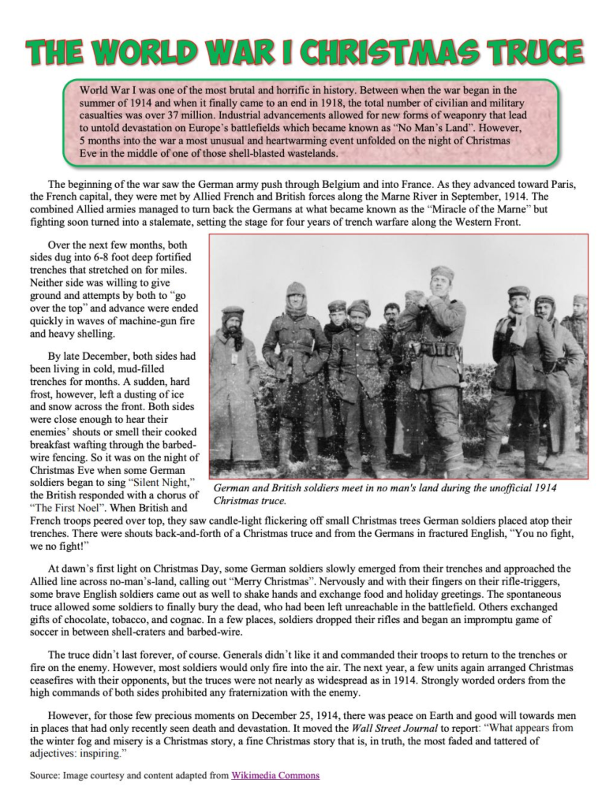 Final Exam Study Notes: The 1914 Christmas Truce in WWI (XYZ123) - Studocu