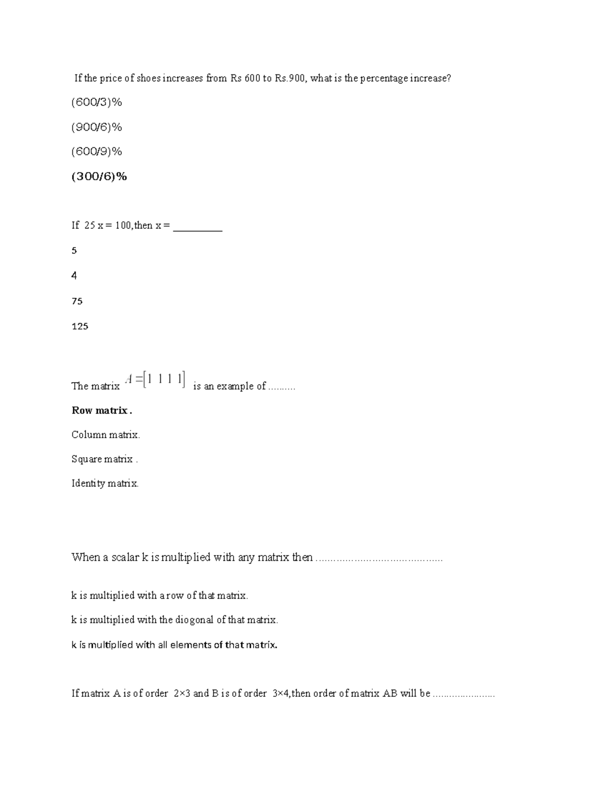 MTH001 Elementary Mathematics Final Exam Review 2025 - Studocu