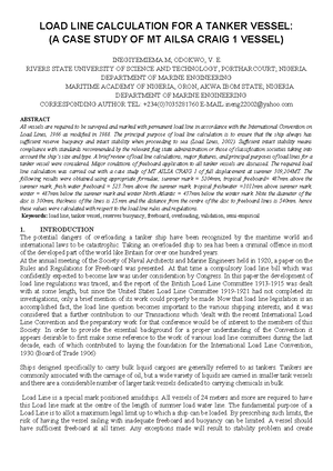 Calculation of Freeboard - The method to calculate the minimum required ...