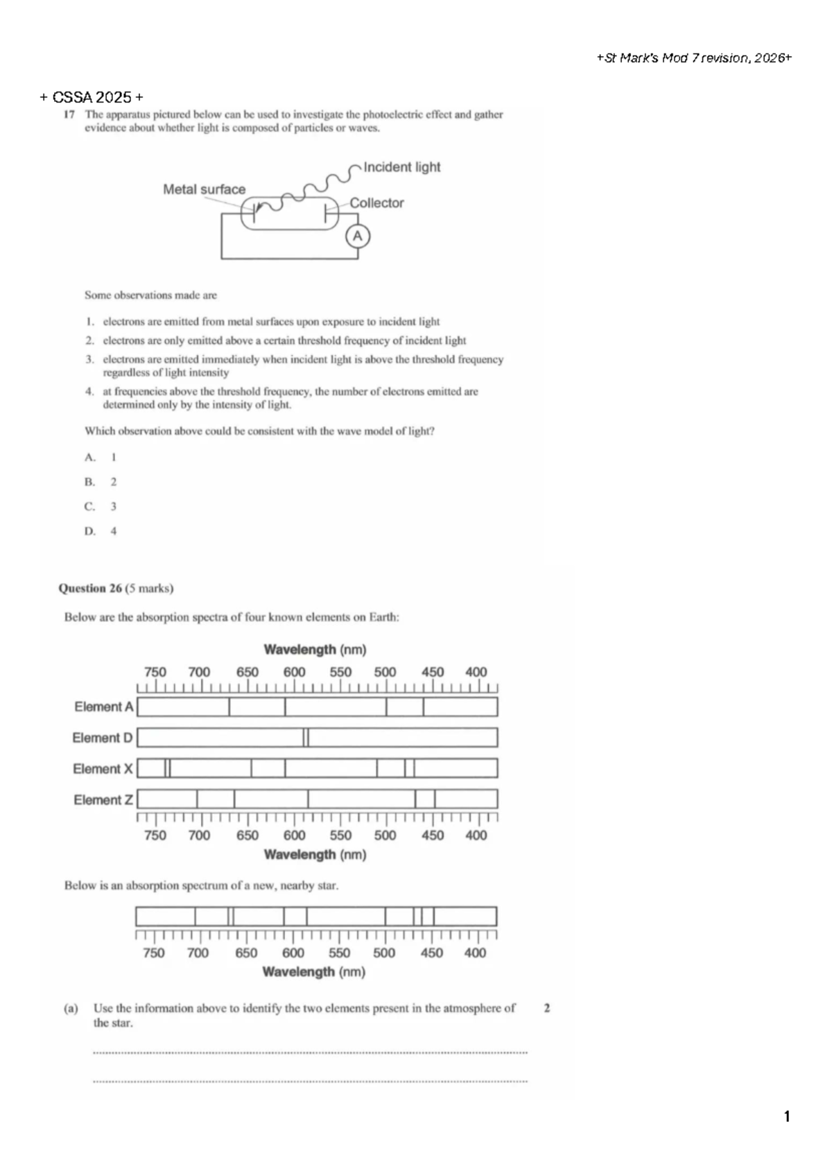 St Mark's Mod 7 Revision 2026 - Final Exam Notes - Studocu