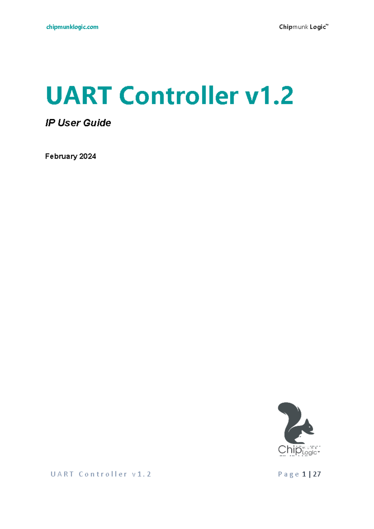 UART Controller v1.2 User Guide - Chipmunk Logic - Studocu
