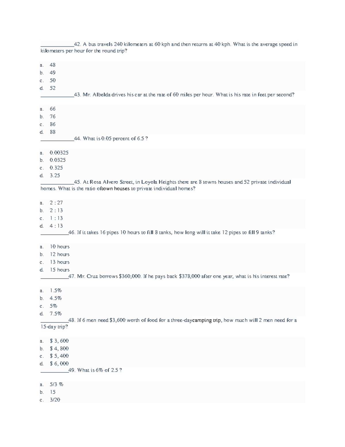 Numerical Reasoning Quiz (255 Qs & As) - Course Code: 255 - Studocu