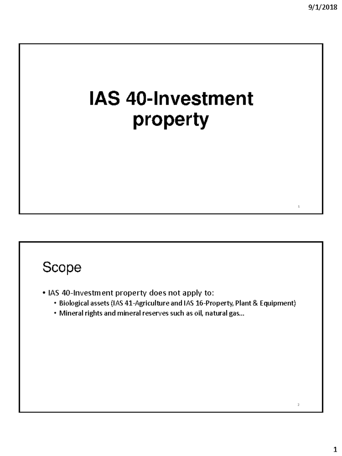 Topic 4 - Bdsdt (Eng) - slide - IAS 40-Investment property 1 Scope IAS ...