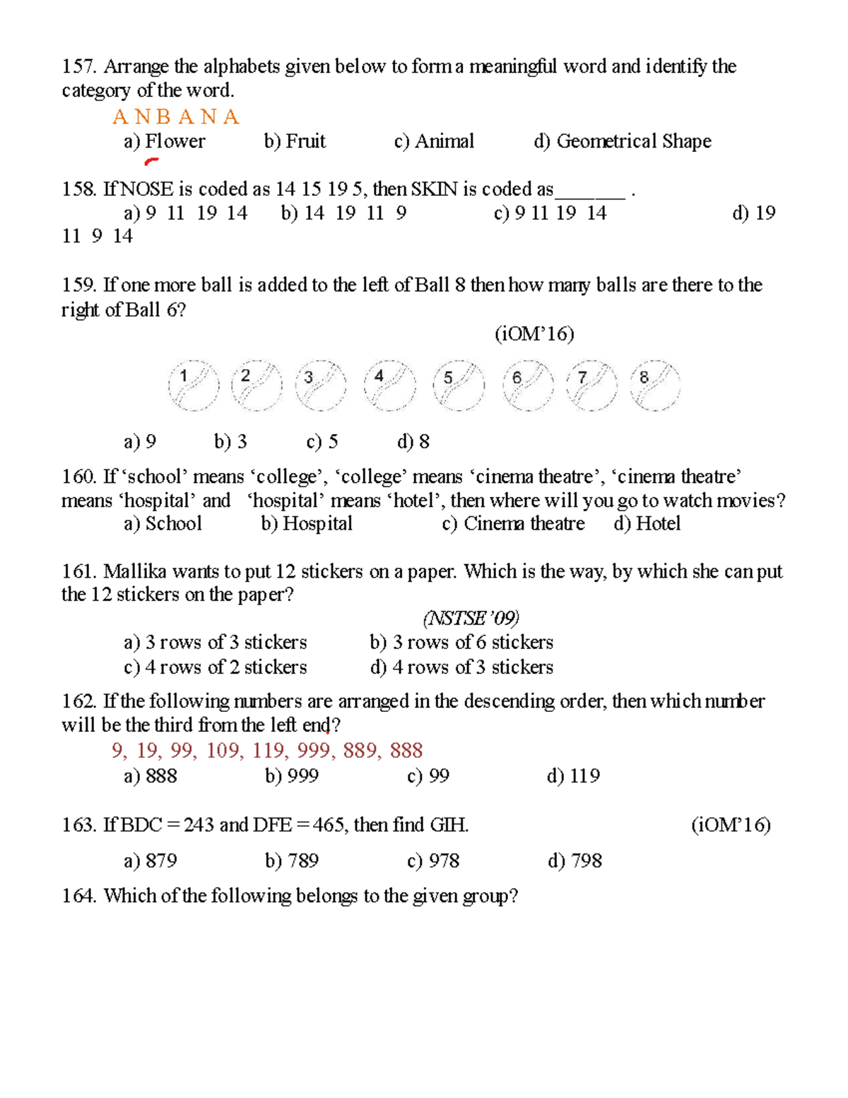 Hw 24 - Logical Reasoning Practice Questions and Answers - Studocu