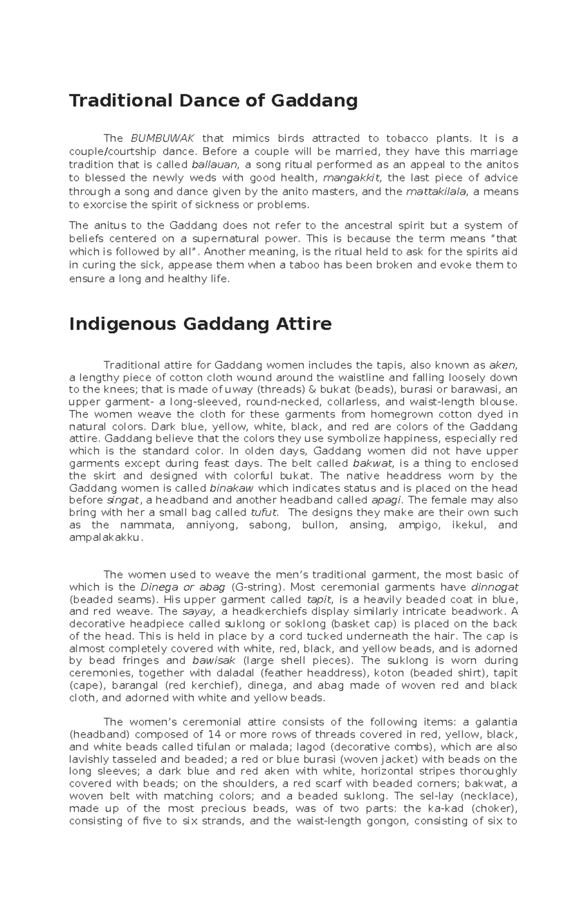 Indigenous Gaddang Attire: Traditional Dress and Cultural Significance ...