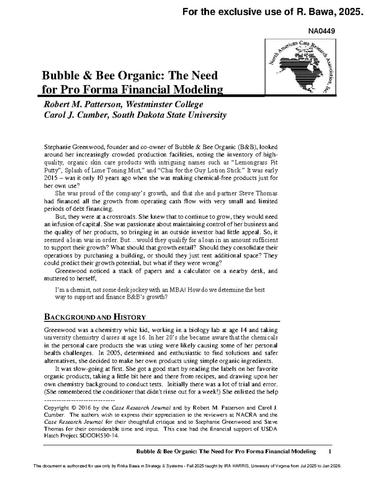 Bubble & Bee Organic: Pro Forma Financial Modeling for Growth Strategy ...