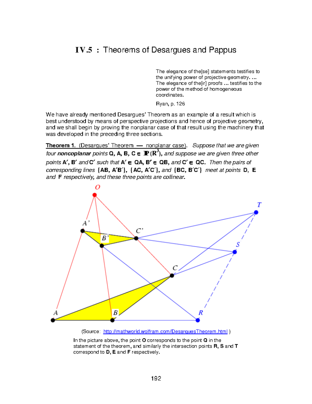 Desargues and Pappus Theorems in Projective Geometry (MATH 301) - Studocu