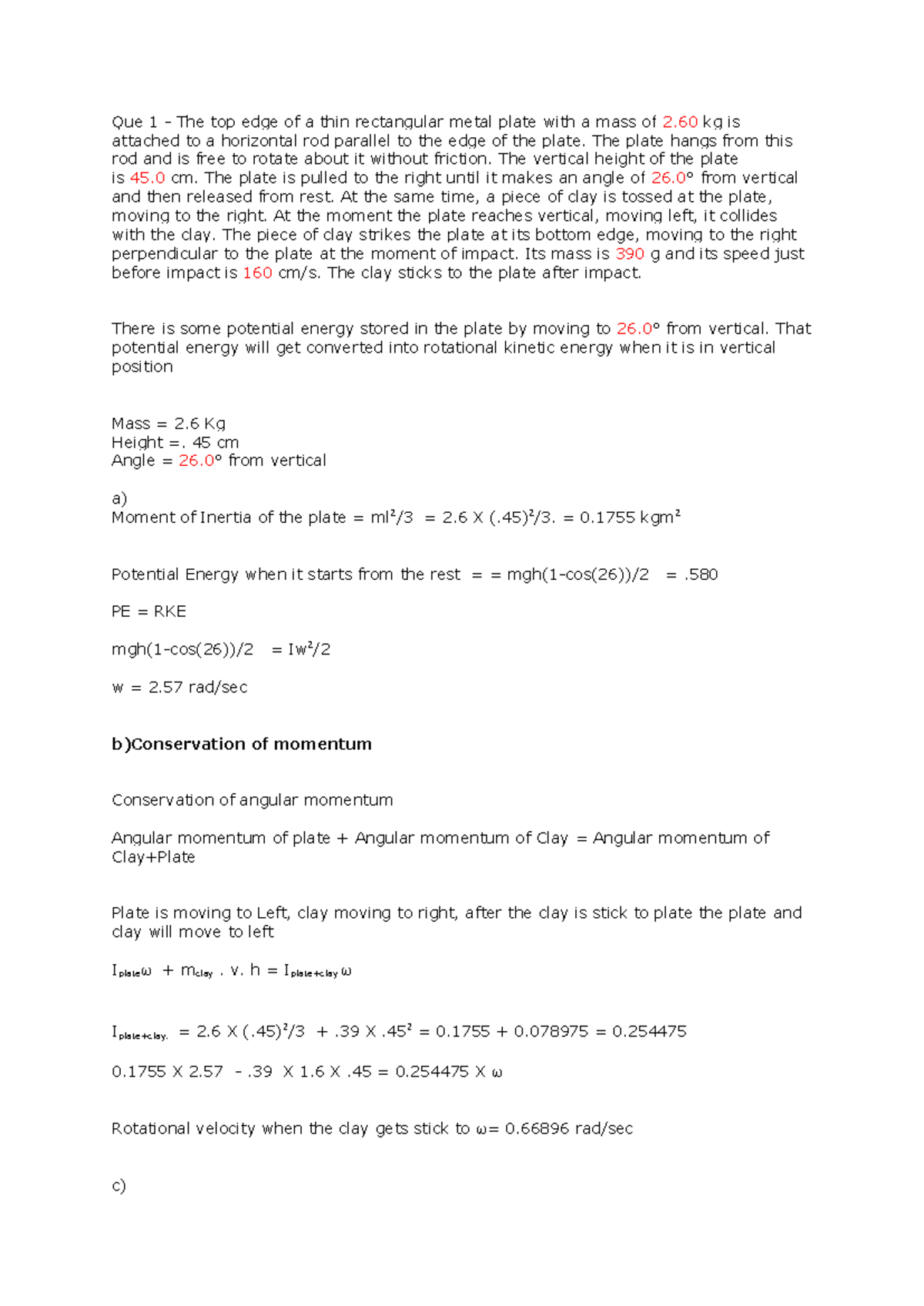 Rotational Dynamics - Lecture Notes on Angular Motion and Collisions ...