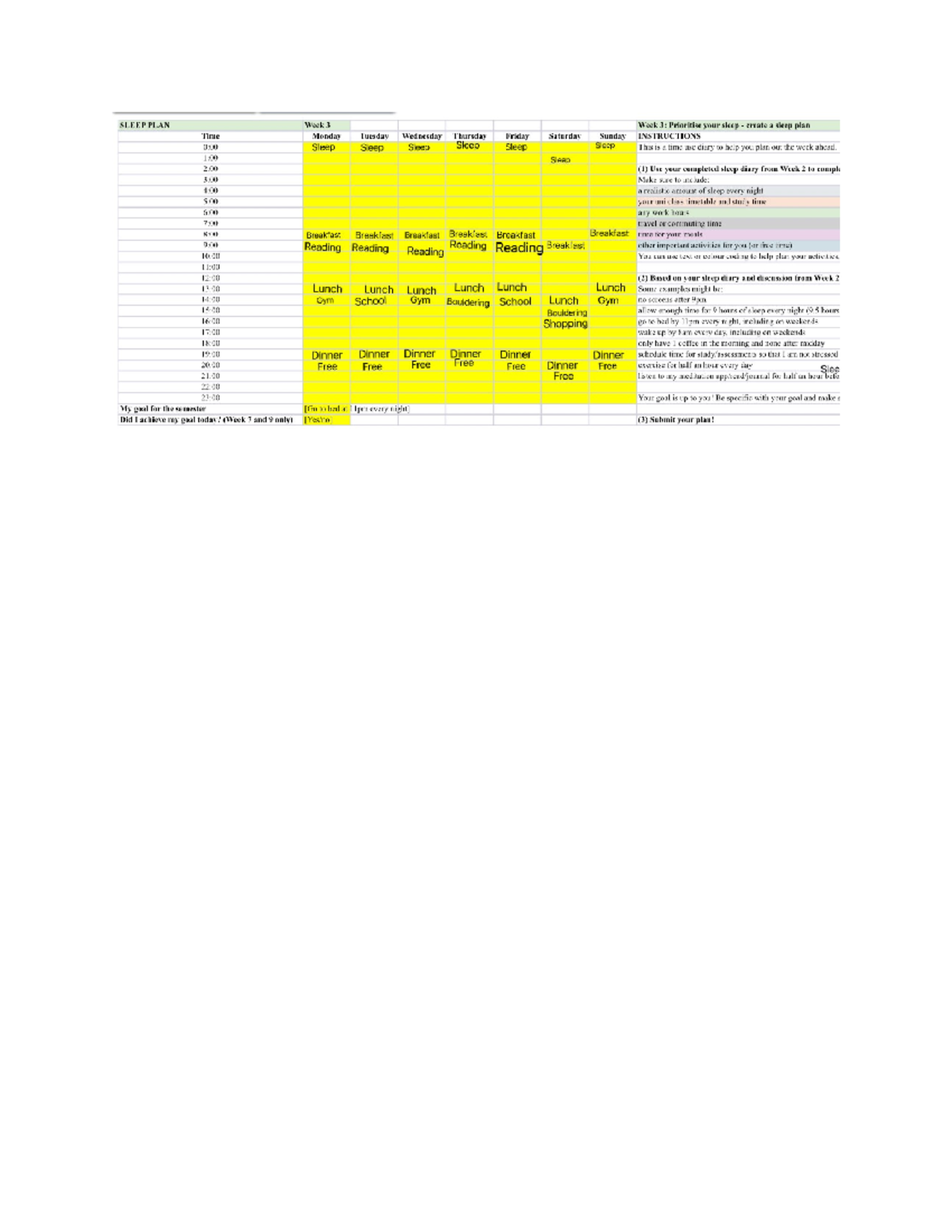 SLEEP PLAN Week 3: Prioritize Your Sleep Schedule - Studocu