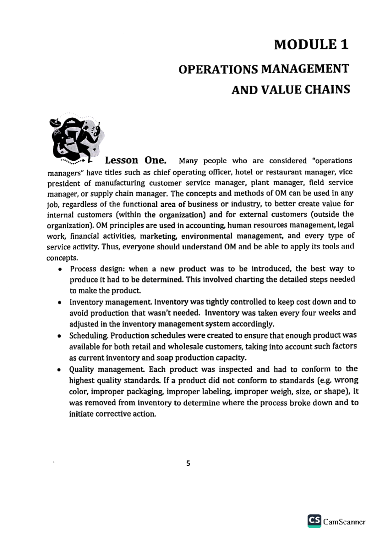 Operations Management 1 - MODULE 1 OPERATIONS MANAGEMENT AND VALUE ...