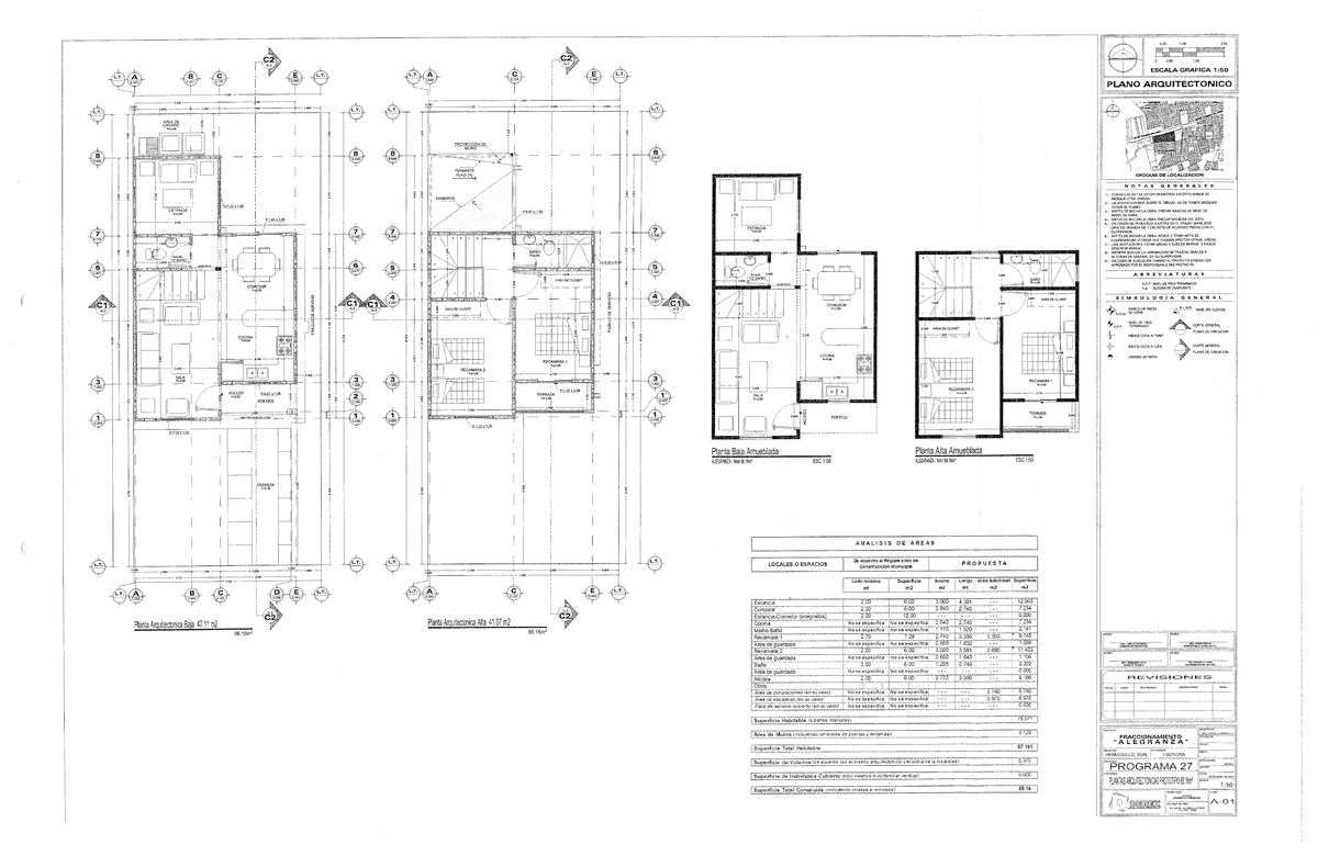 Proyecto Completo de Planos Arquitectónicos - Alegranza C2 1:50 - Studocu