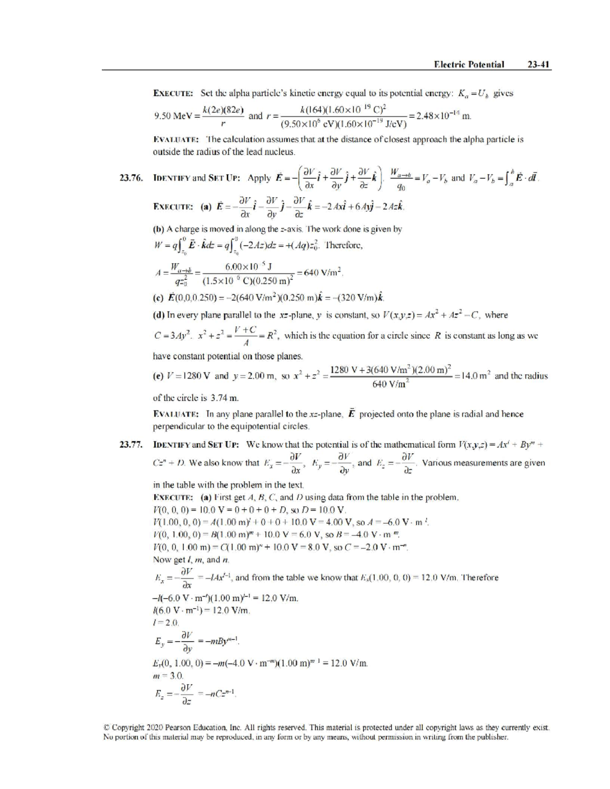 Electric Potential and Kinetic Energy Analysis - University Physics ...