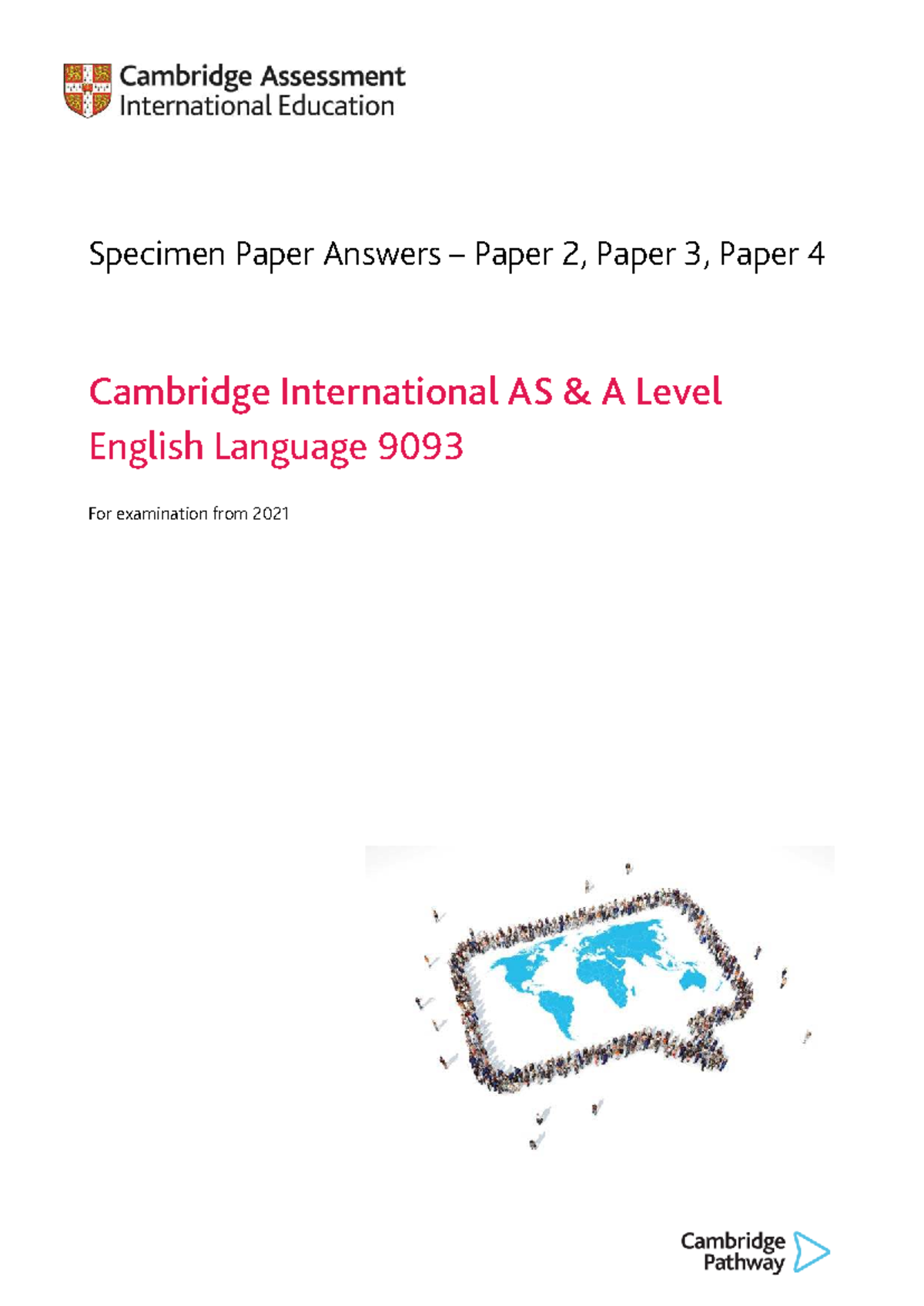 9093 Specimen Paper Answers: English Language Papers 2, 3 & 4 (2021 ...