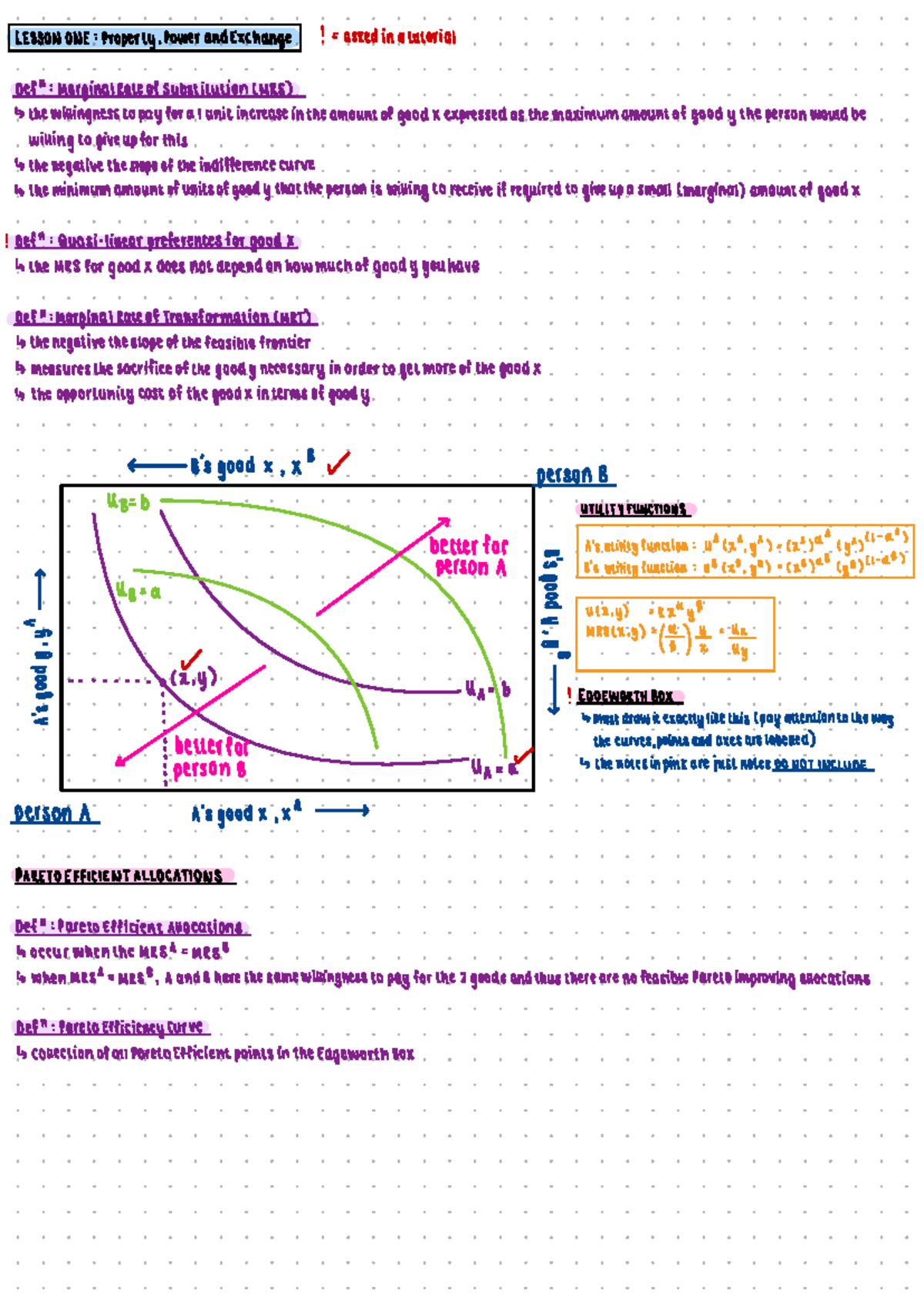 Micro Econ Notes: Lesson 1 - Property Power & Exchange Concepts - Studocu
