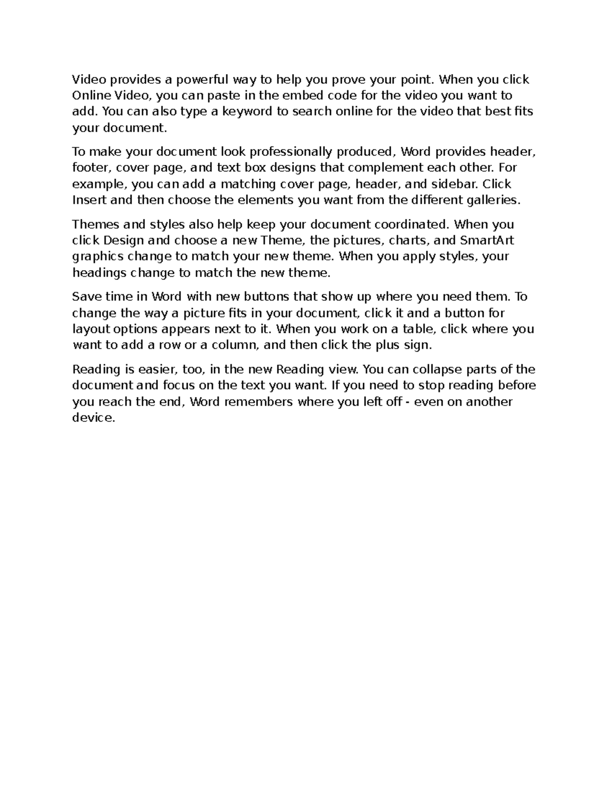 Word Document Formatting Tips and Online Video Integration - Studocu