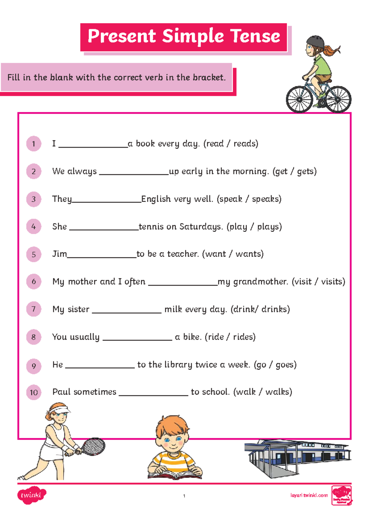 Present Simple Tense: Fill in the Blanks Exercise (1.3) - Studocu