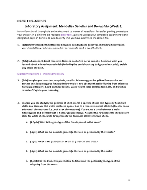 Biology Exam II Study Guide: Mendelian Genetics & Cell Division ...