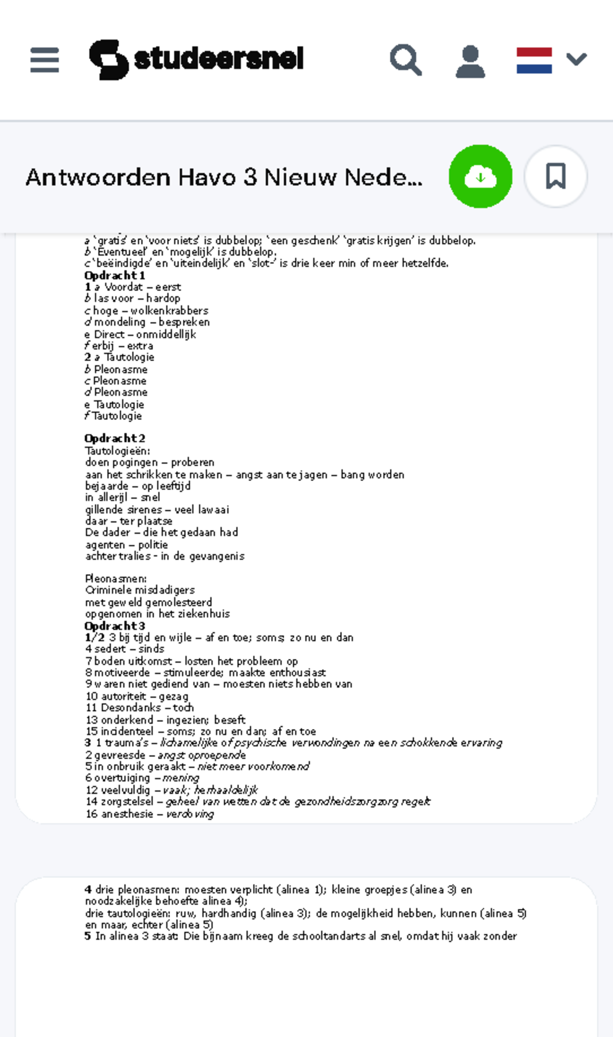 Antwoorden Havo 3 - Nieuw Nederlands 6e editie - Hoofdstuk 4 ...